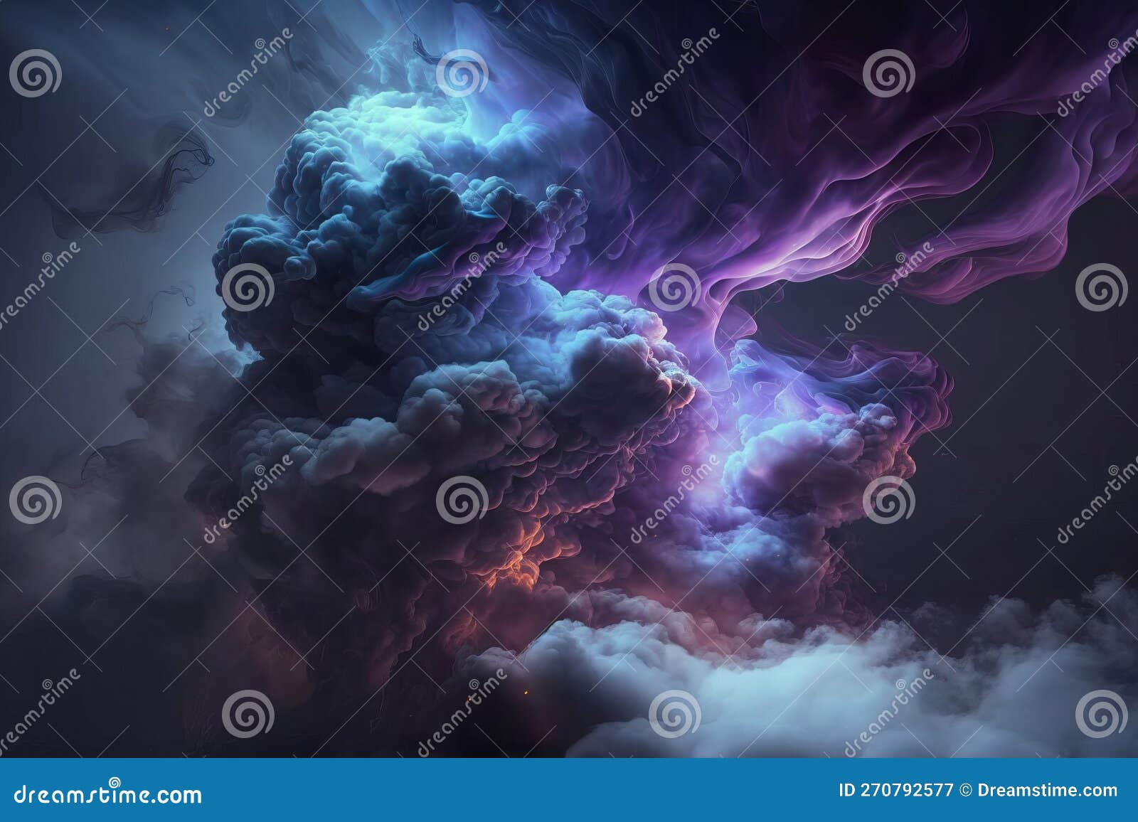 Outer Space Abstract Background, Black Matter. Thunderstorm Clouds in ...