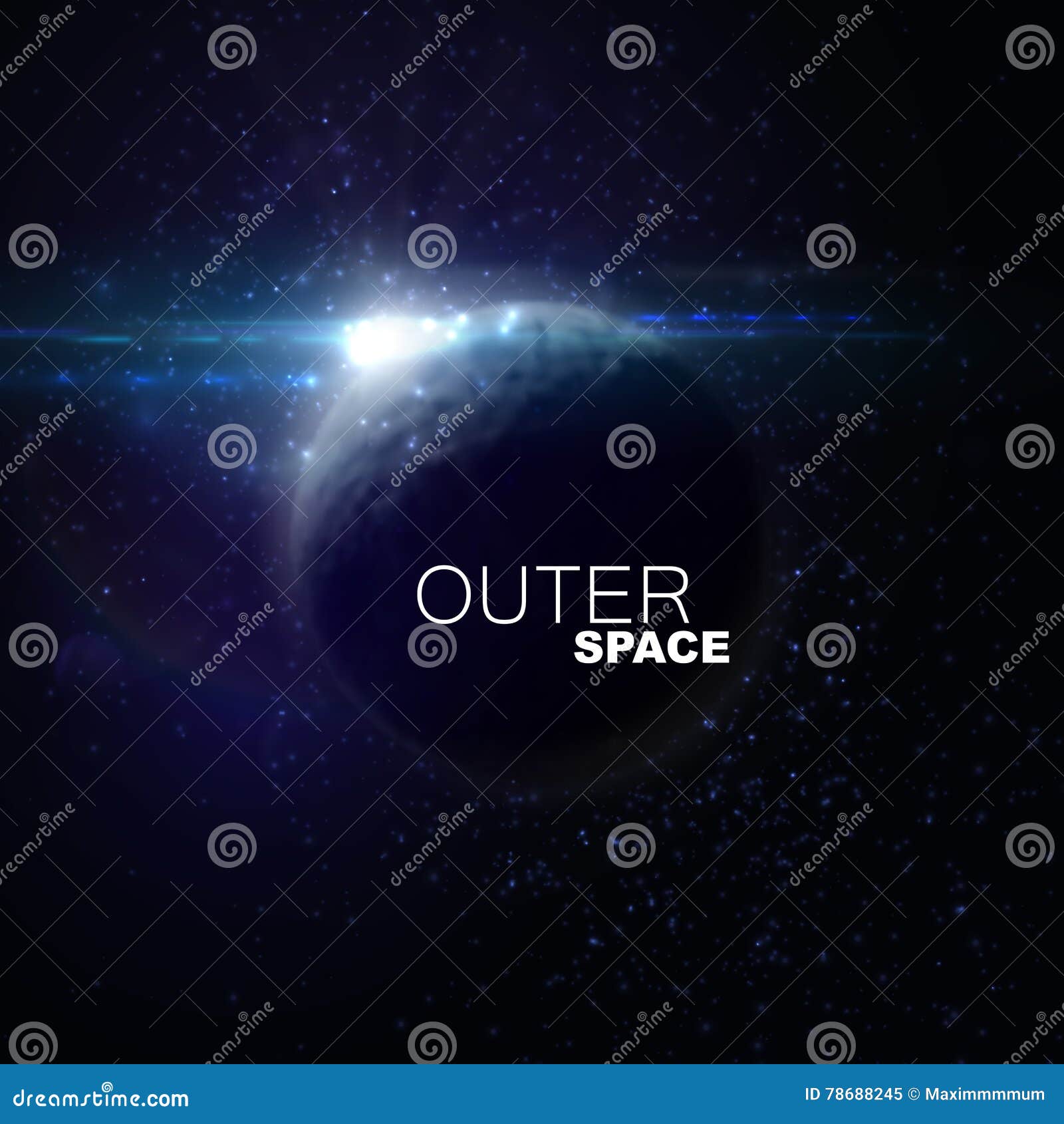 Outer Space. Abstract Vector Illustration Stock Vector - Illustration ...