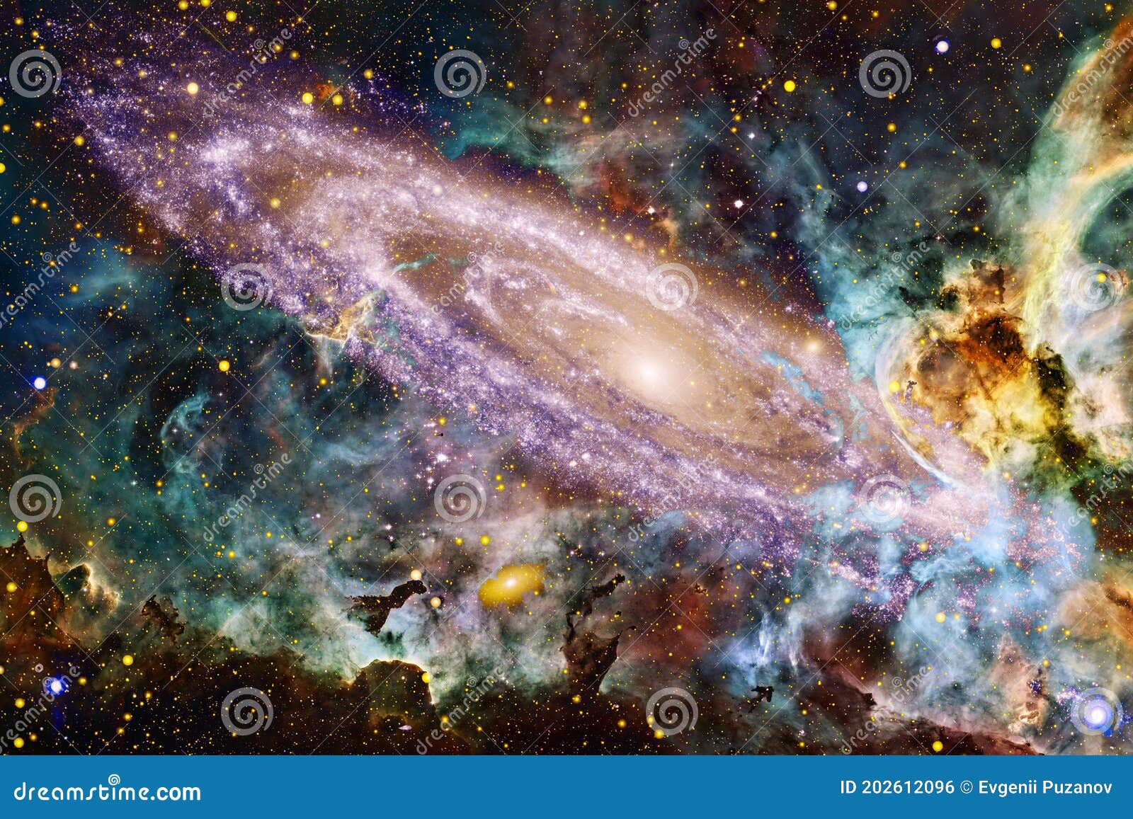 Outer Space Art. Starfield. Elements of this Image Furnished by NASA ...