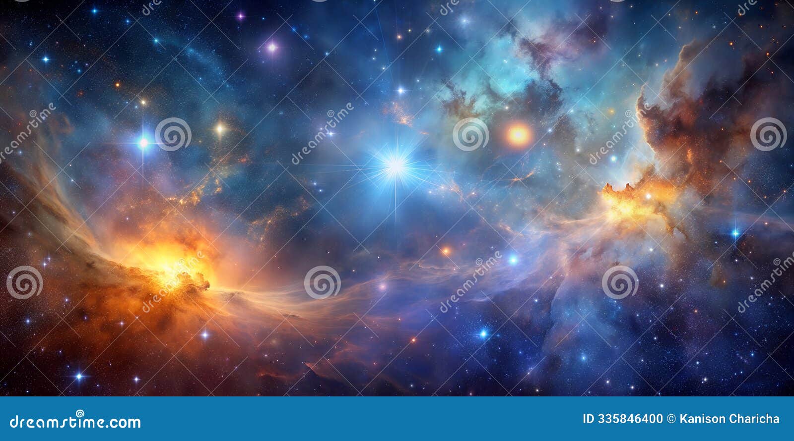Outer Space Background Dark Cosmic Void with Stars Interstellar Medium ...