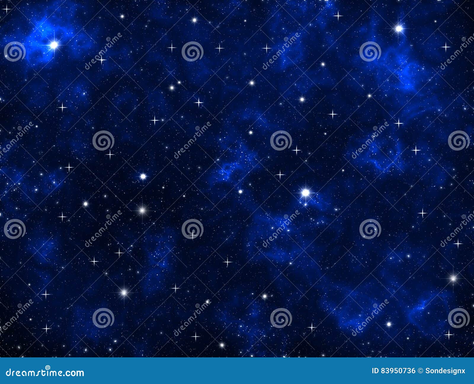 Outer Space Calm Galaxy Design Dark Blue Environment Stock Illustration ...