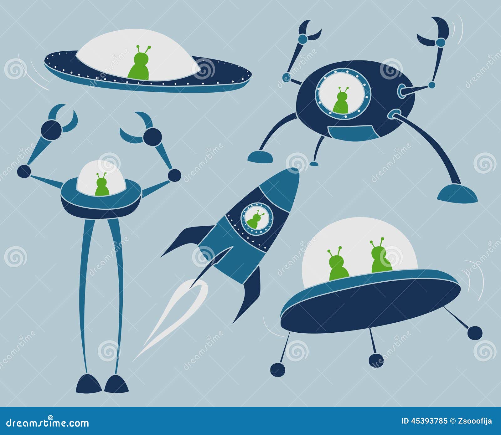 Outer space elements stock vector. Illustration of vehicle - 45393785