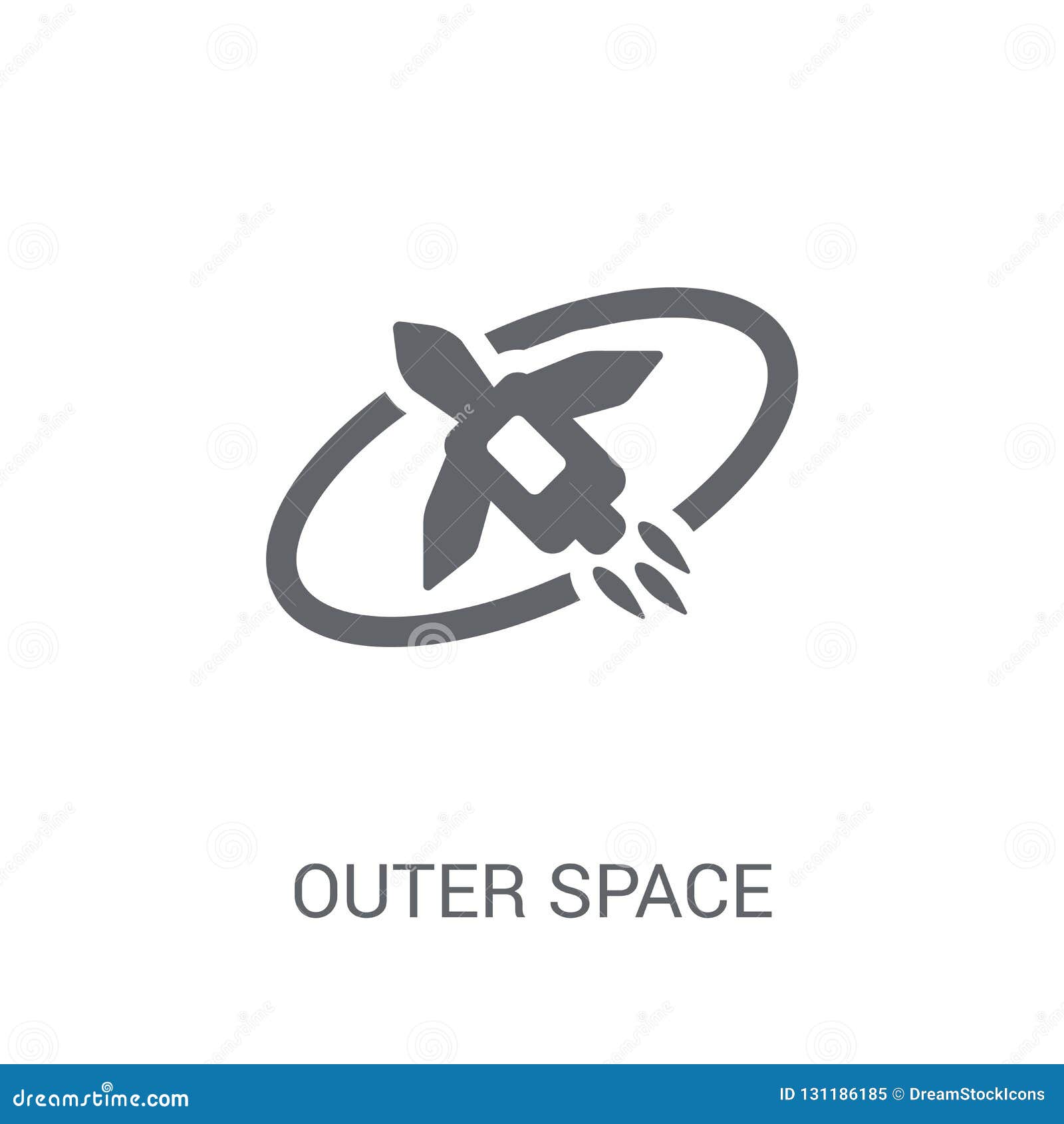Outer Space Icon. Trendy Outer Space Logo Concept on White Background ...
