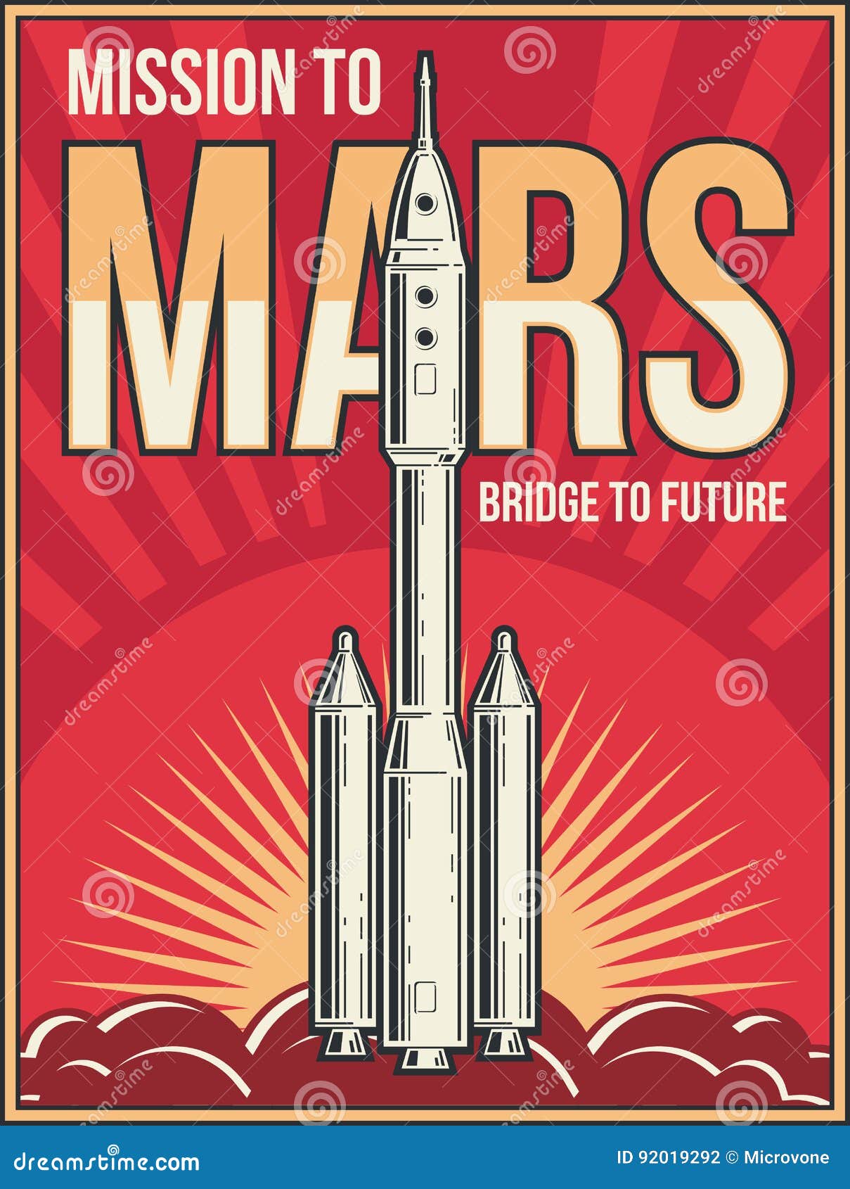 Outer Space Journey To Mars Background. Universe Adventure Project ...