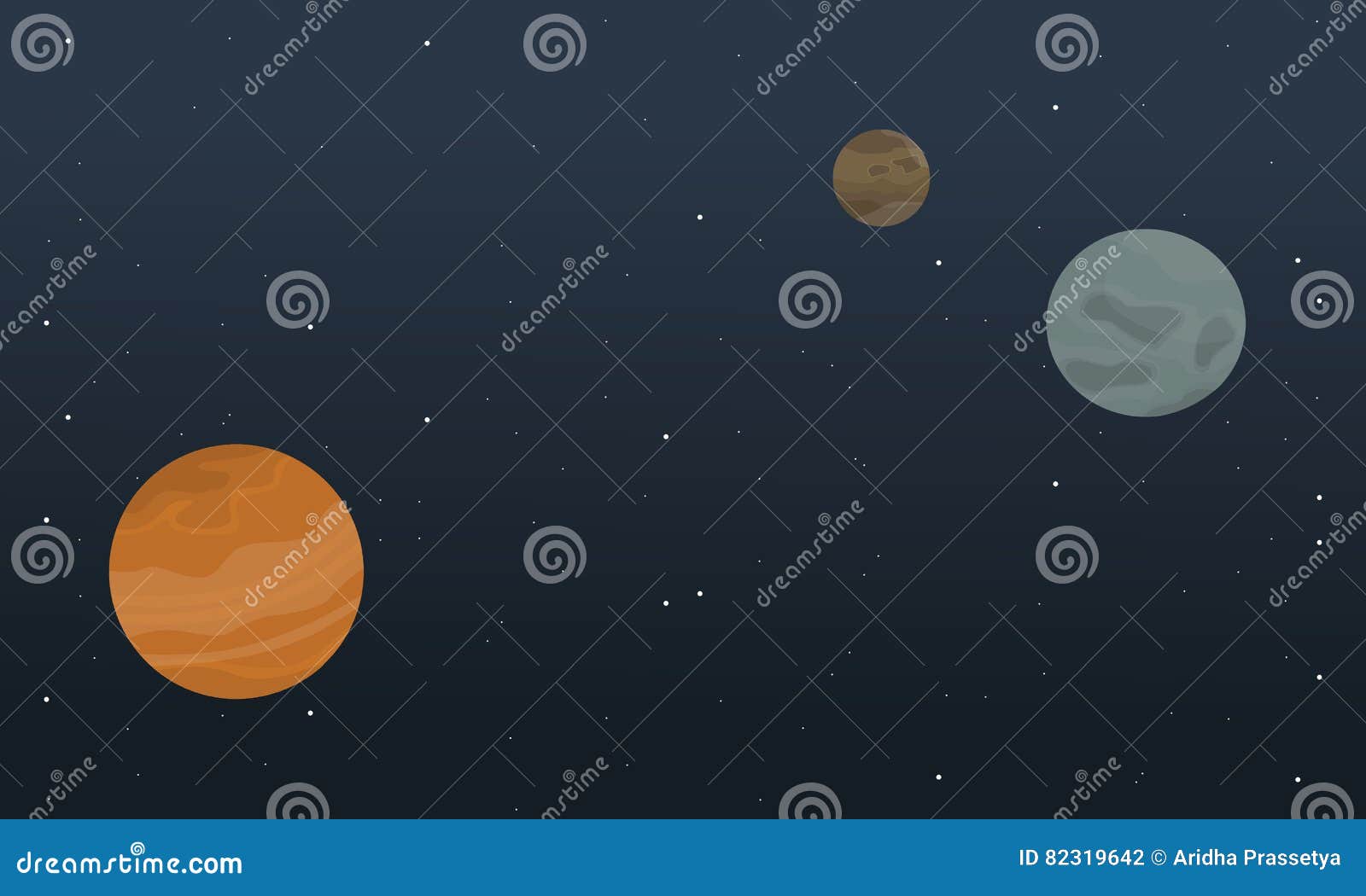 In Outer Space of Landscape Stock Vector - Illustration of martian ...