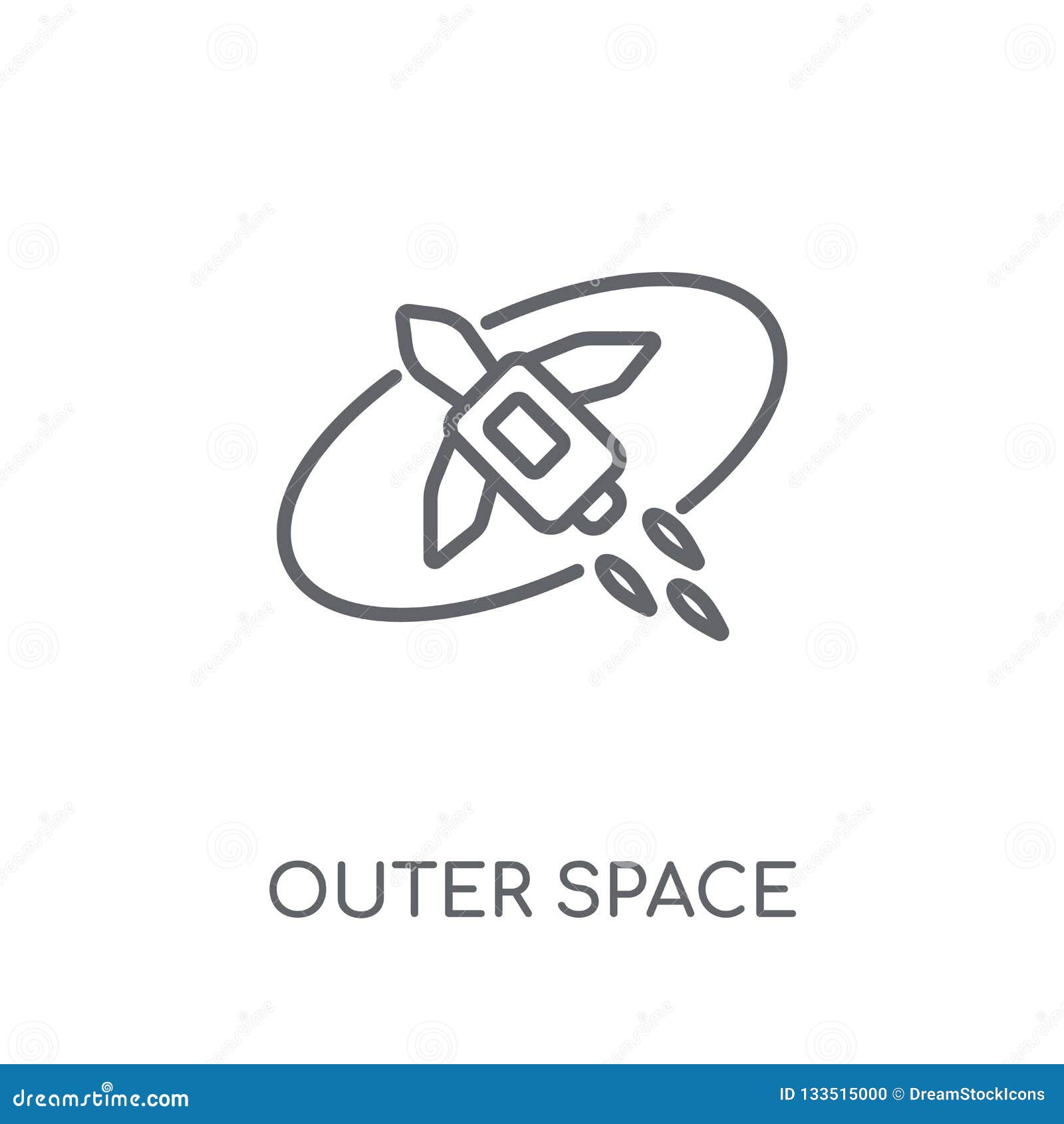 Outer Space Linear Icon. Modern Outline Outer Space Logo Concept Stock ...