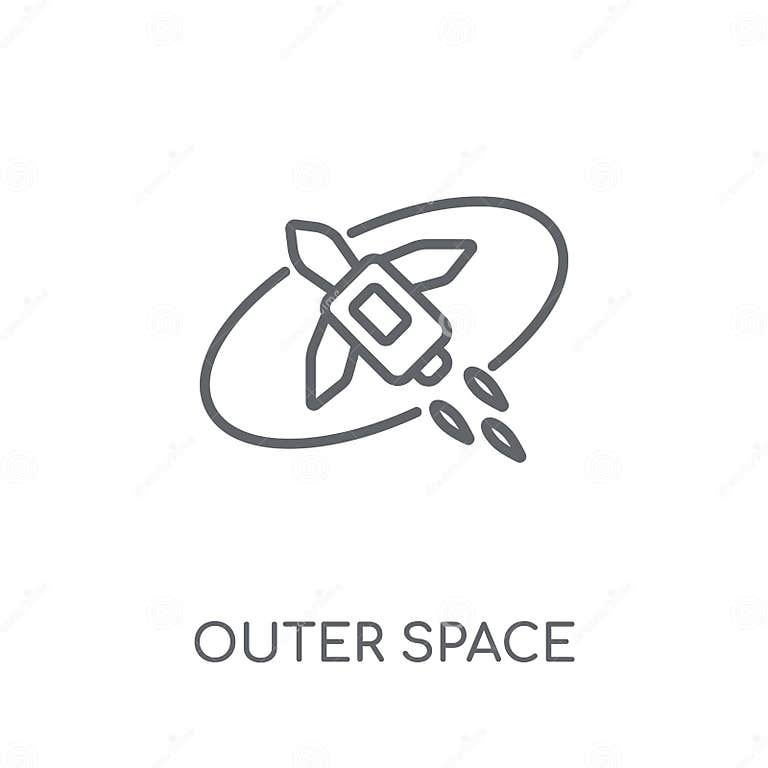 Outer Space Linear Icon. Modern Outline Outer Space Logo Concept Stock ...