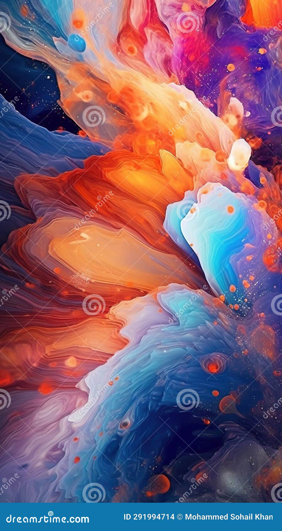 Outer Space Ozone Cosmic RGB Color Abstract Painting Background Stock ...