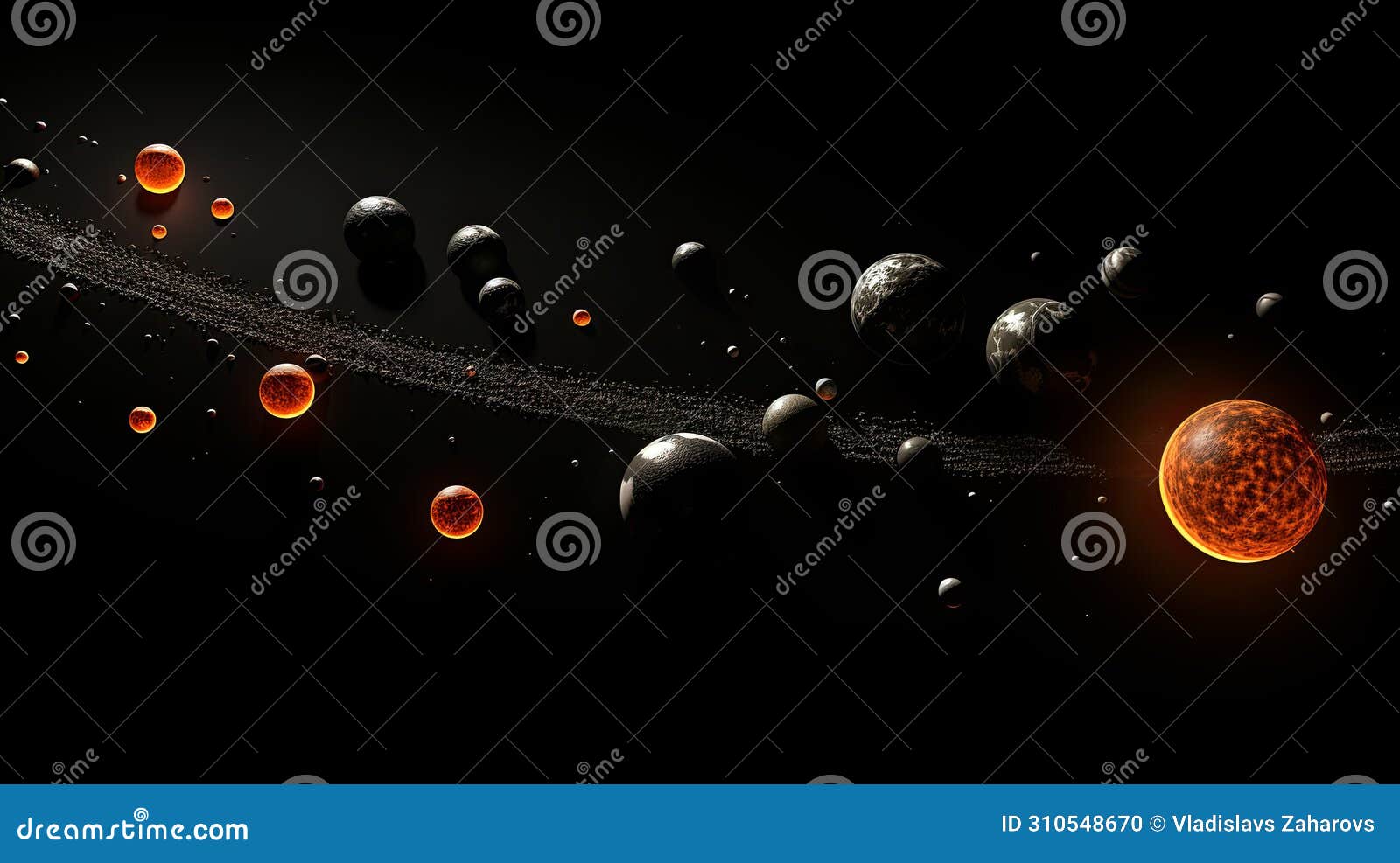 The Outer Space Panorama Displays a Mesmerizing Tableau of Planets and ...