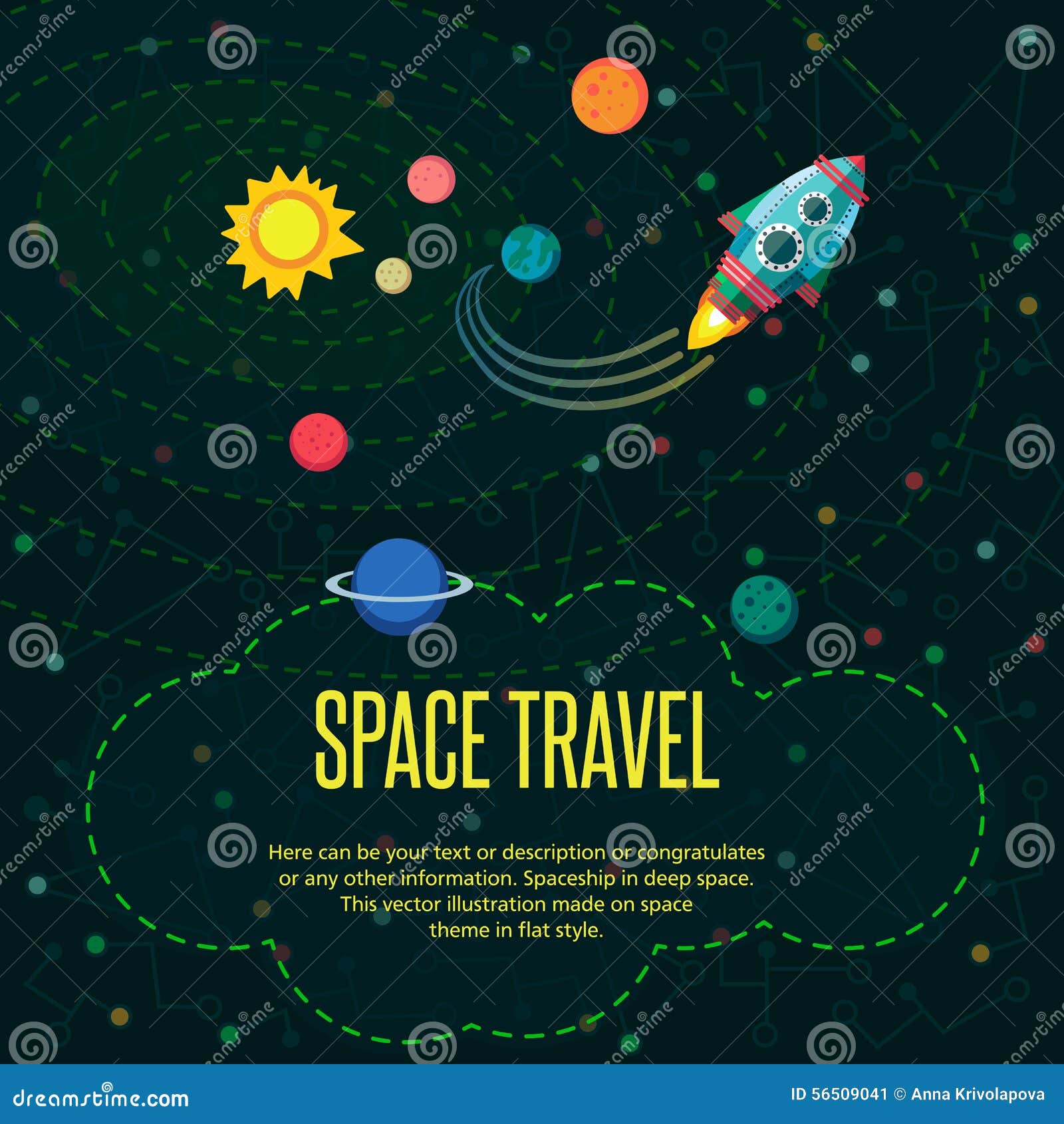 Outer Space. Pattern Texture in Style Flat Stock Vector - Illustration ...