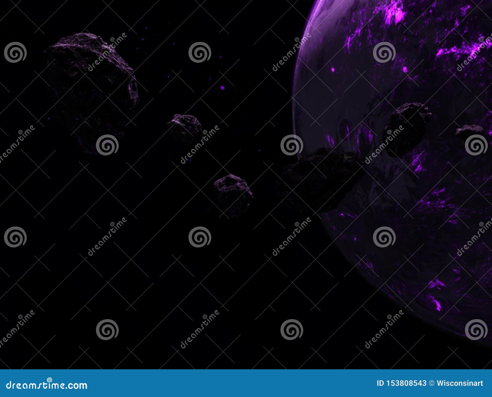 Outer Space Planet, Background, Purple, Cosmos Stock Illustration ...