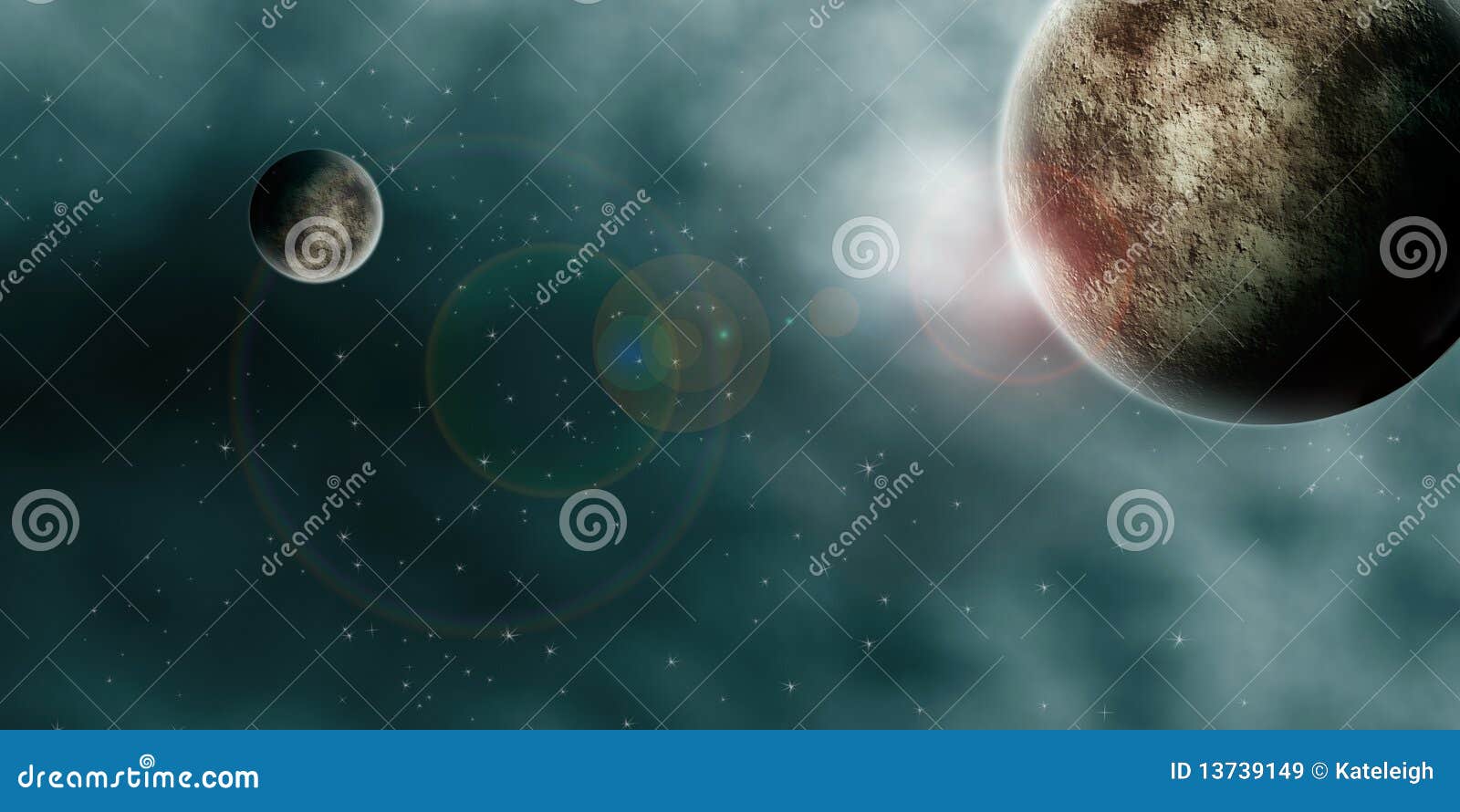 Outer Space Planets Panorama Stock Illustration - Illustration of ...