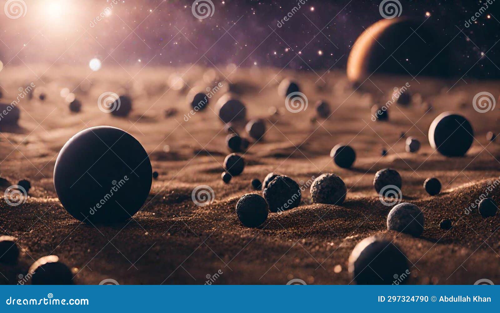 Outer Space Scene with Planets and Galaxies - Generative Stock ...