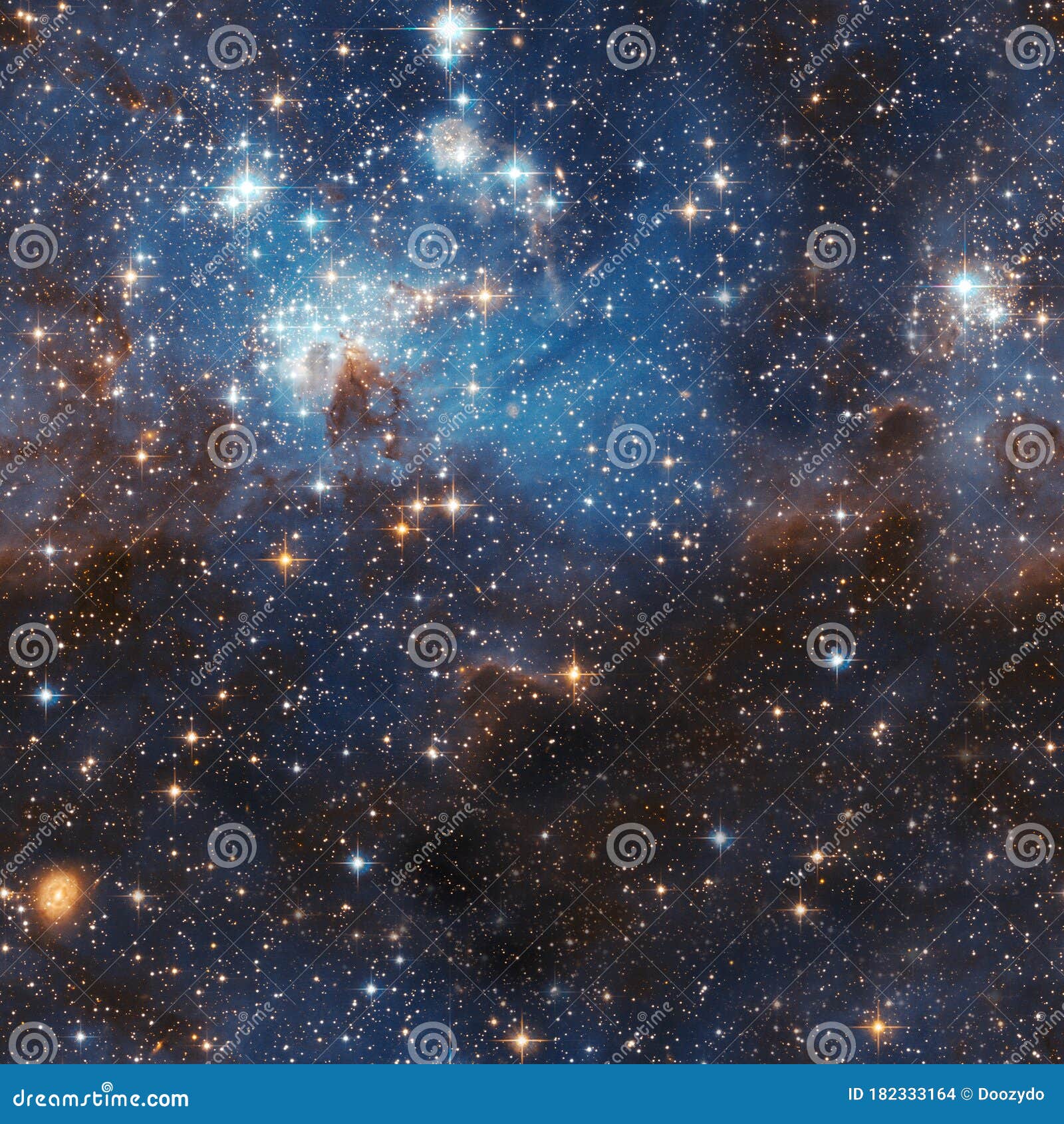 Outer Space Seamless Pattern. Blue Abstract Stock Photo - Image of ...