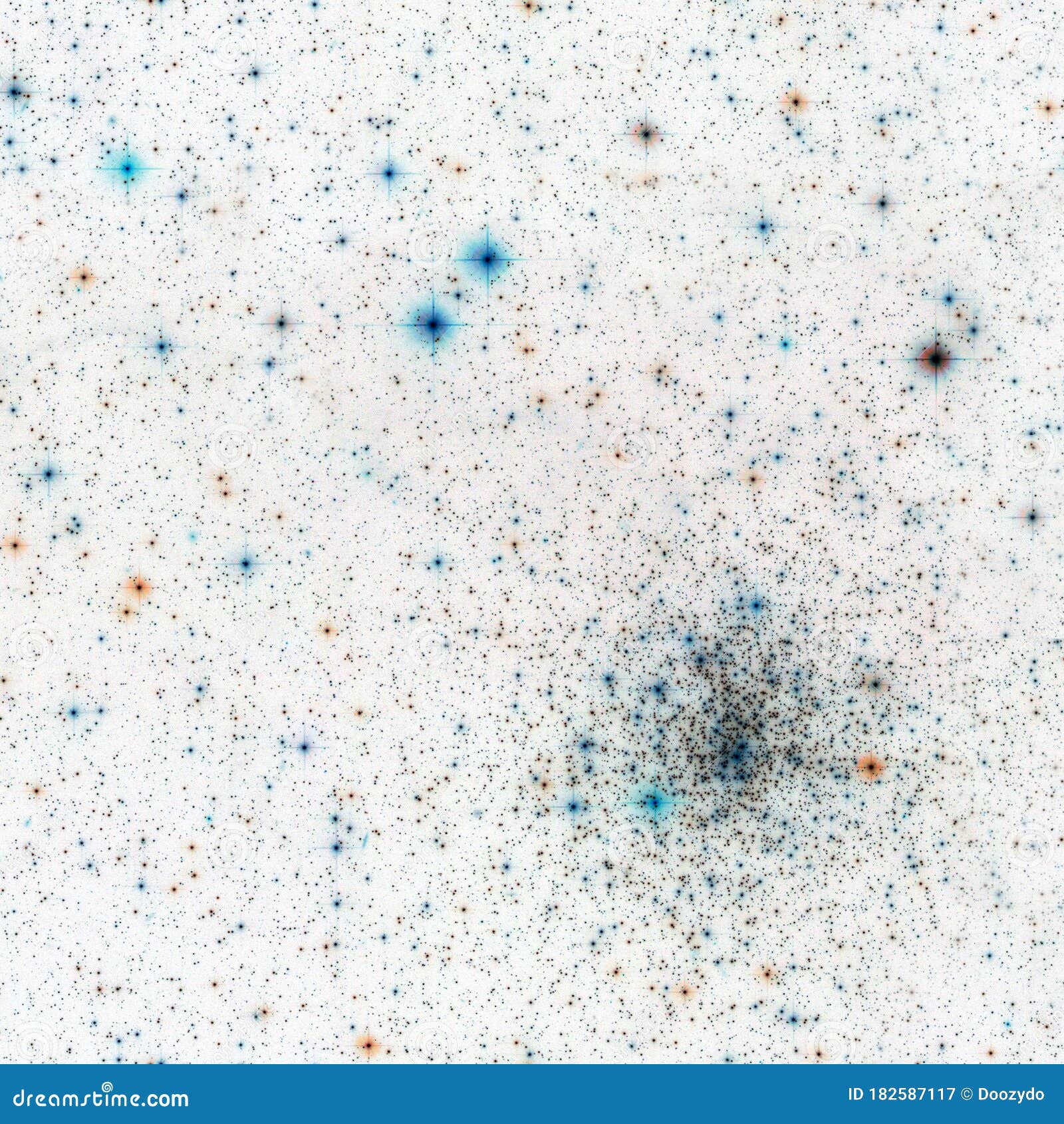 Outer Space Seamless Pattern. Blue Abstract Stock Image - Image of ...