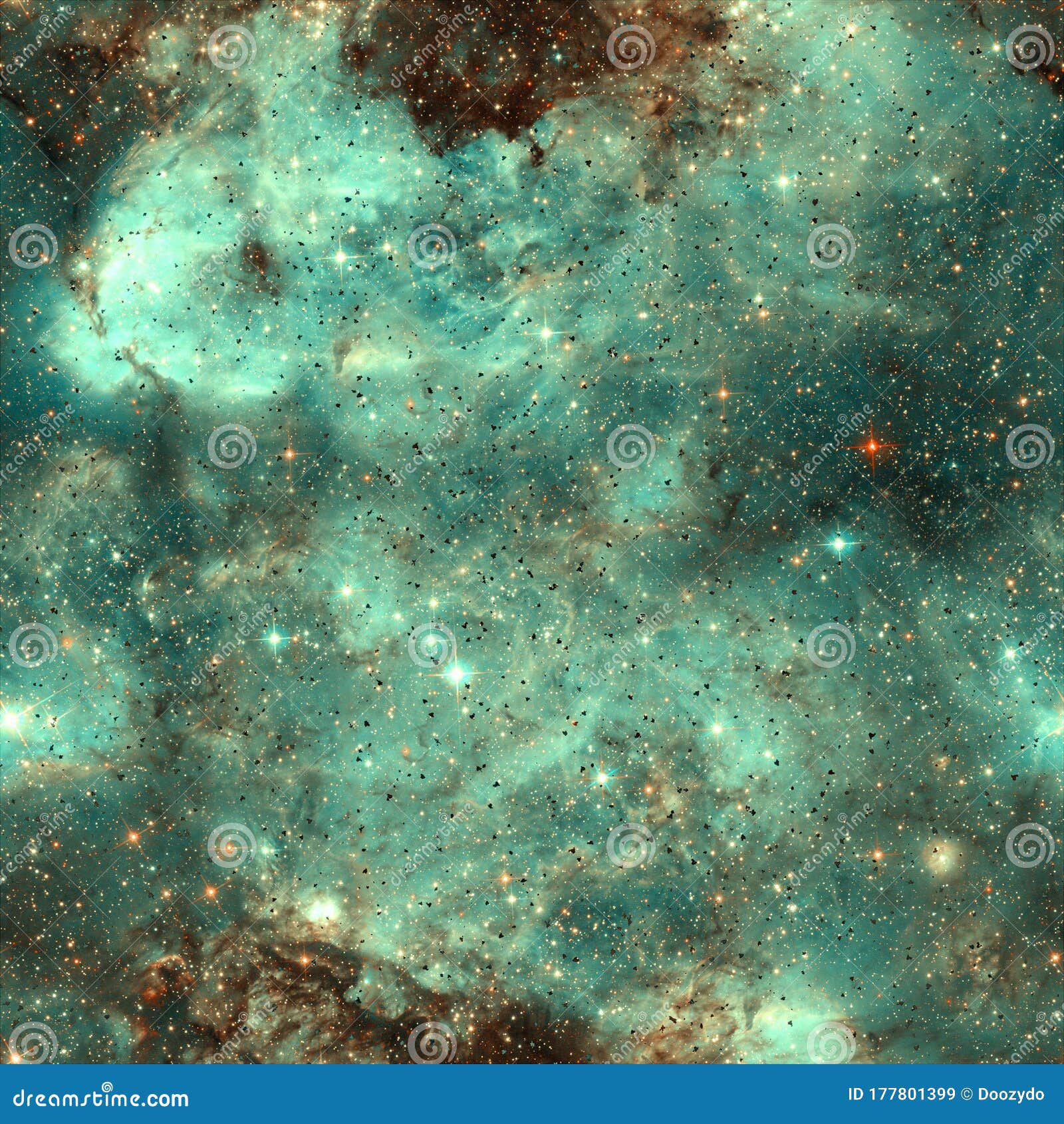 Outer Space Seamless Pattern. Green Abstract Stock Image - Image of ...