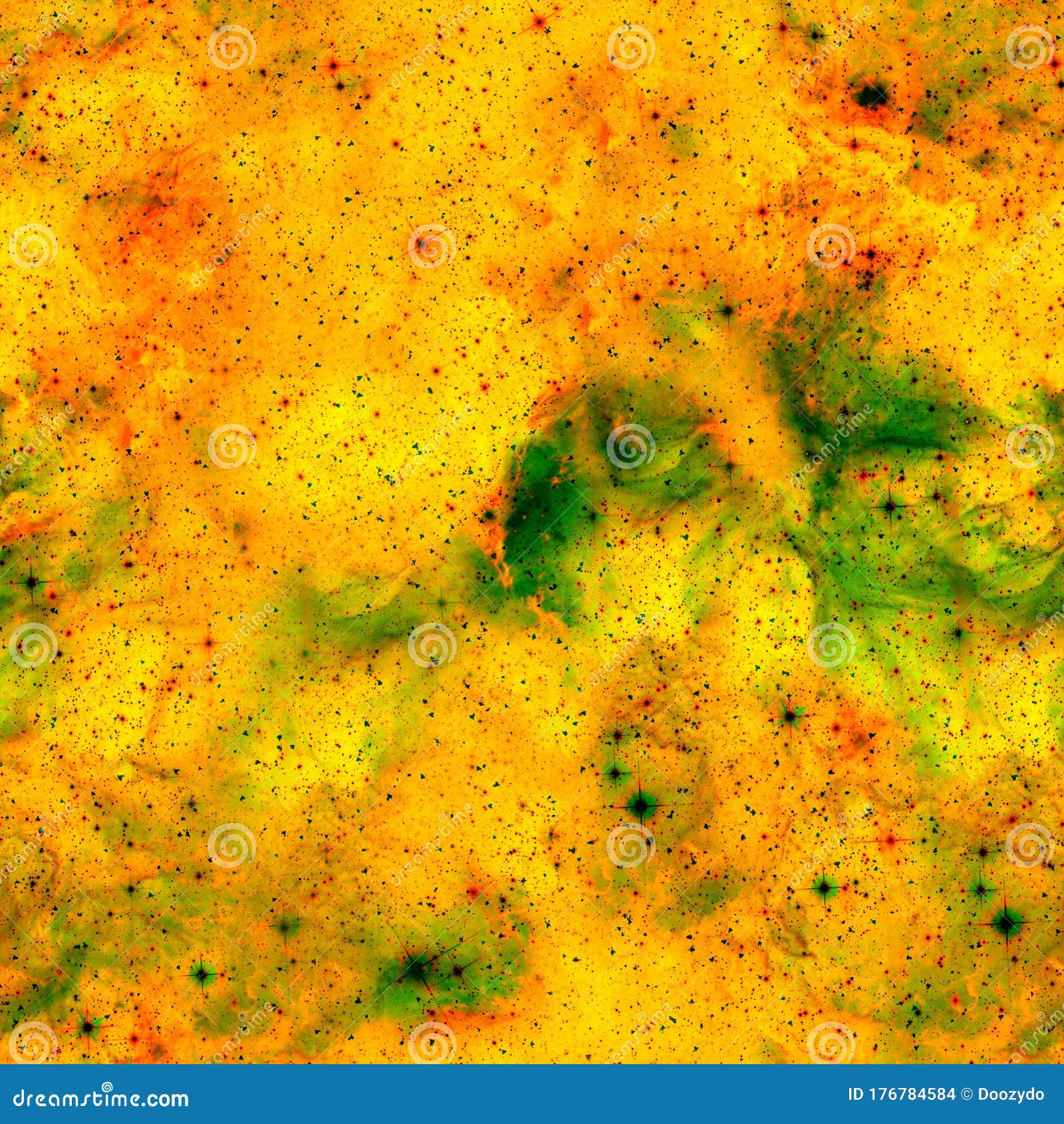 Outer Space Seamless Pattern. Yellow Abstract Stock Photo - Image of ...