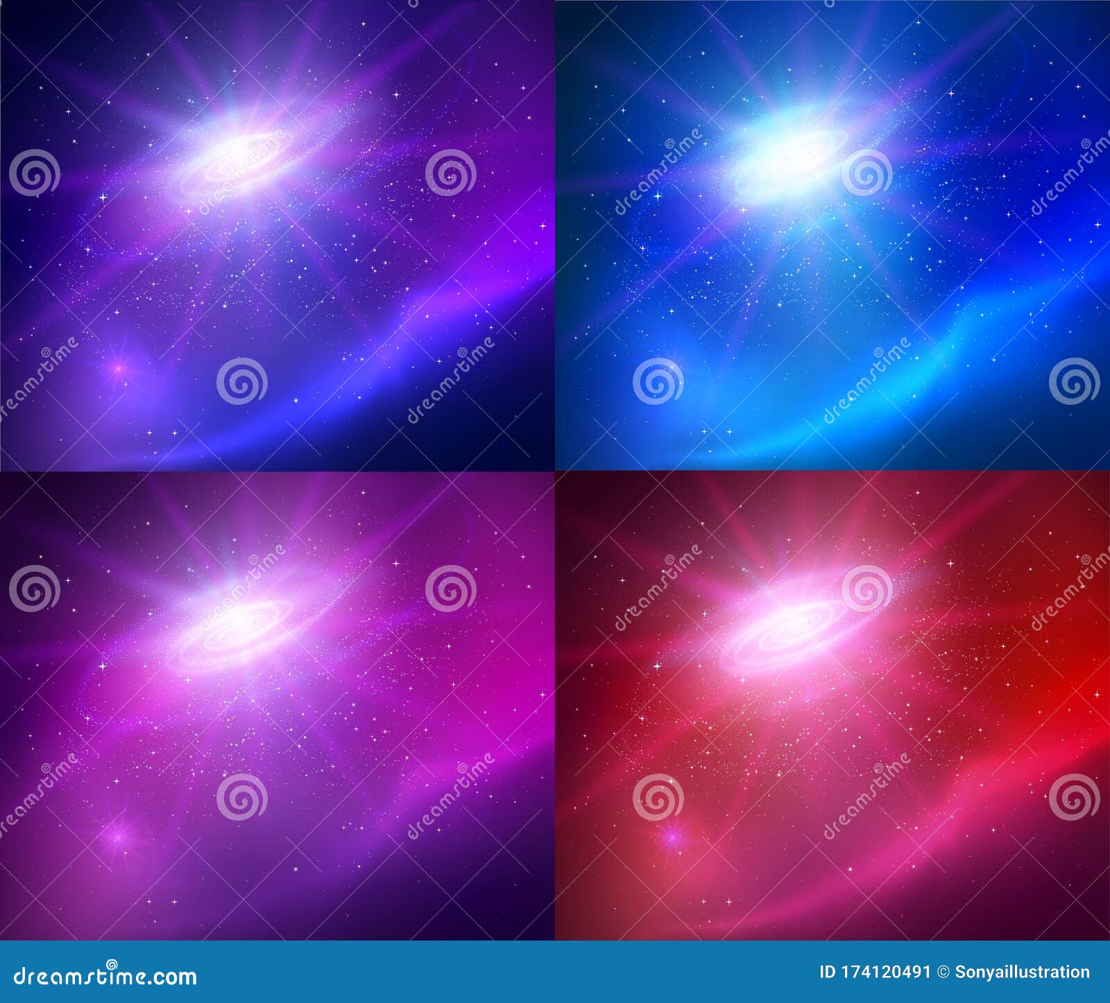 Outer Space with Universe Vector Backgrounds Stock Vector ...