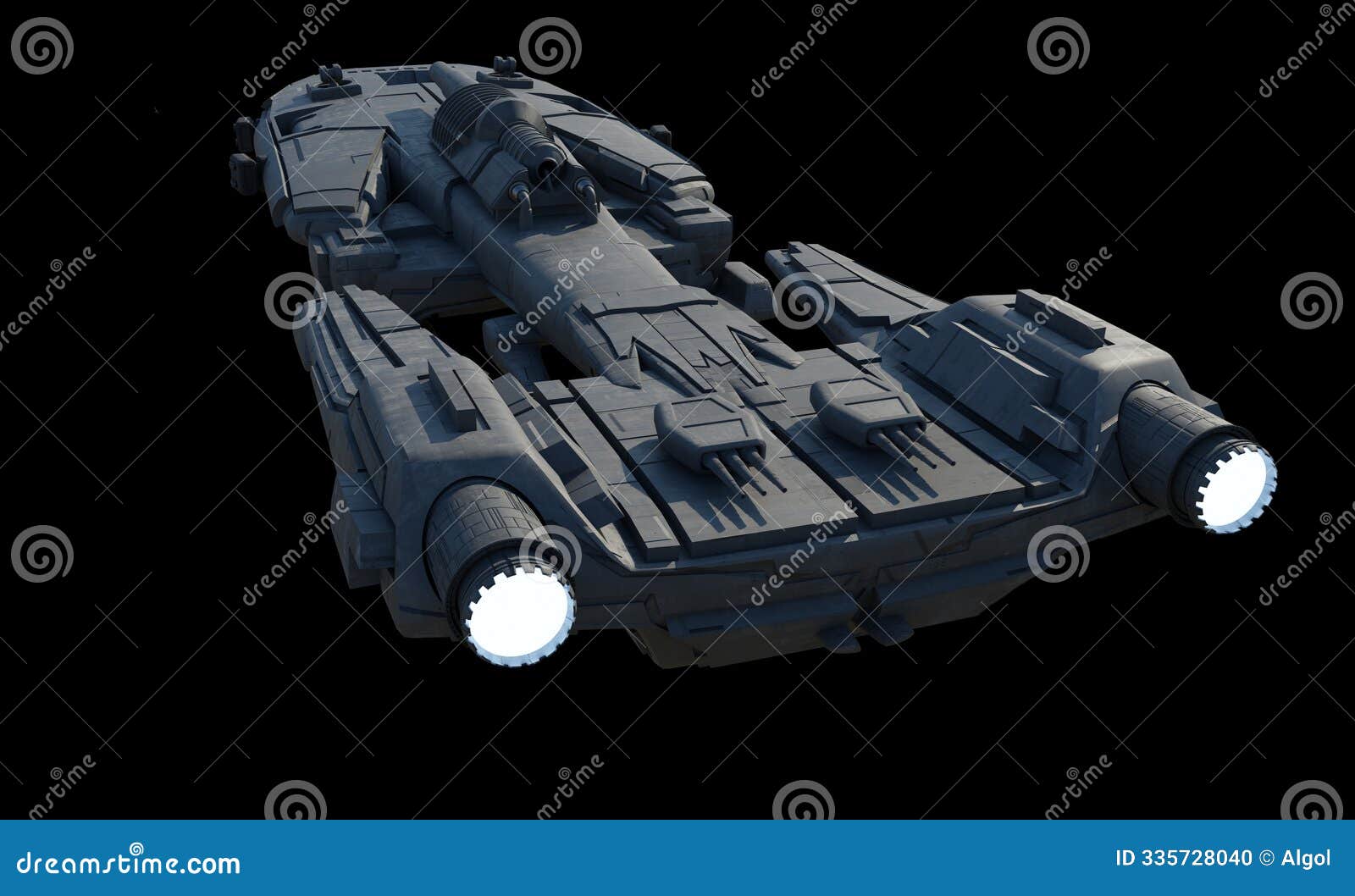 Outer Space Weapons Platform - Rear View Stock Illustration ...