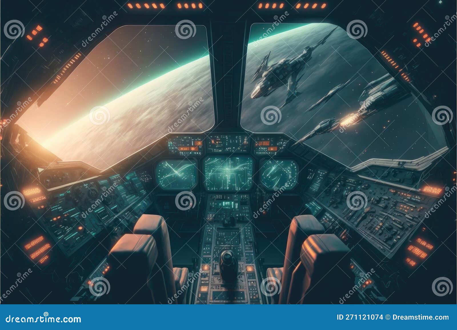 Sci Fi Spacecraft Cockpit