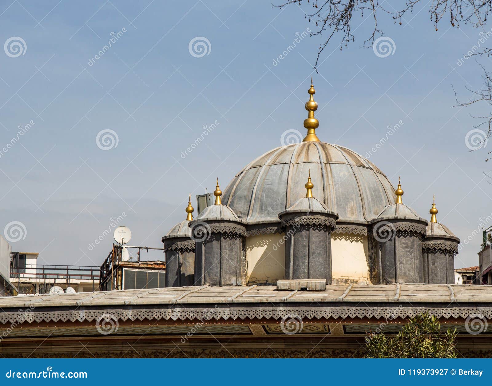 Outer View of Dome in Ottoman Architecture Stock Image - Image of dome ...