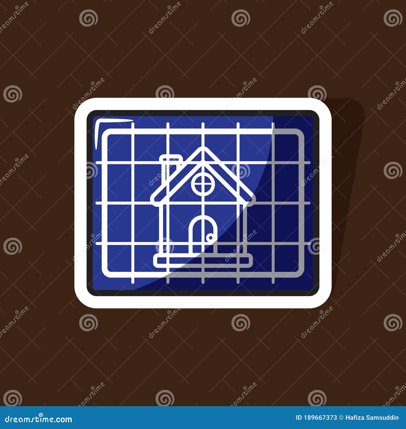 Outer View of Home. Vector Illustration Decorative Design Stock Vector ...