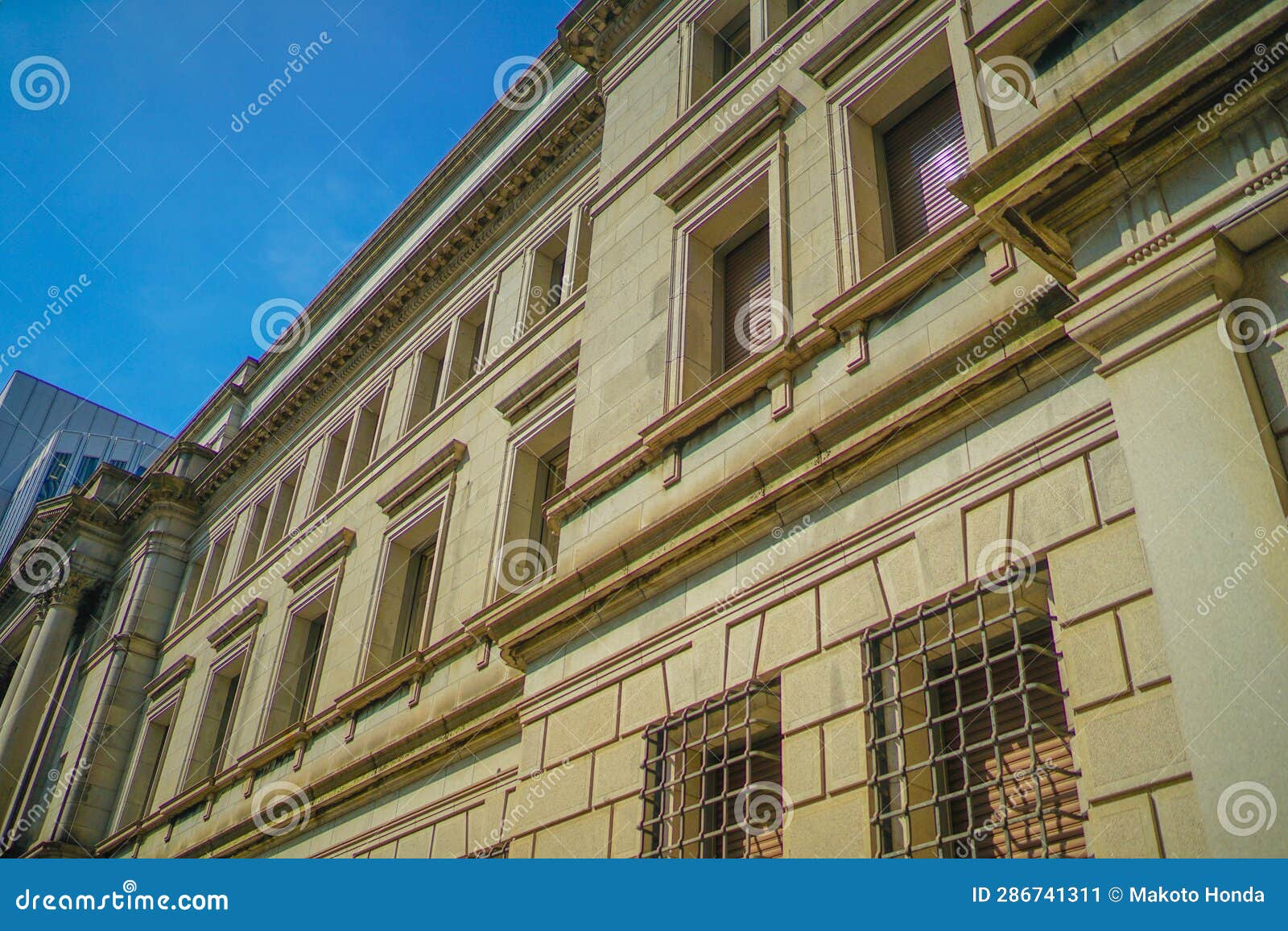 The Outer Wall of the Bank of Japan (head Office) Stock Image - Image ...