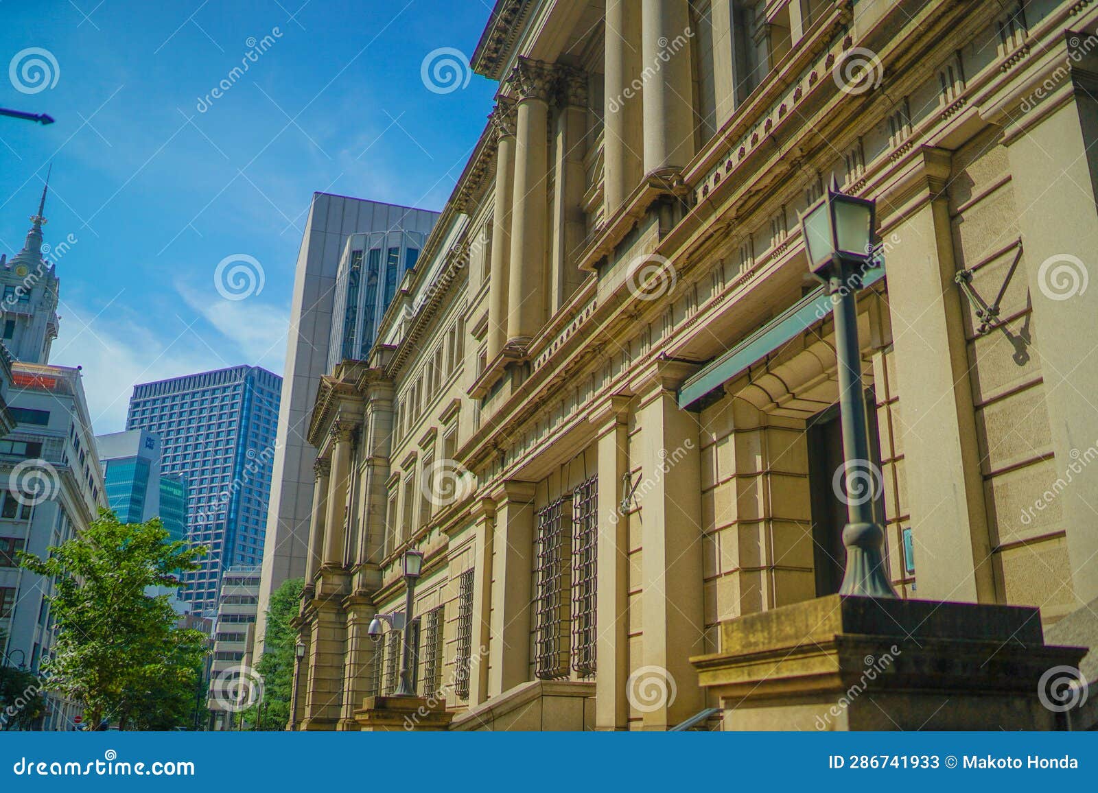 The Outer Wall of the Bank of Japan (head Office) Stock Image - Image ...