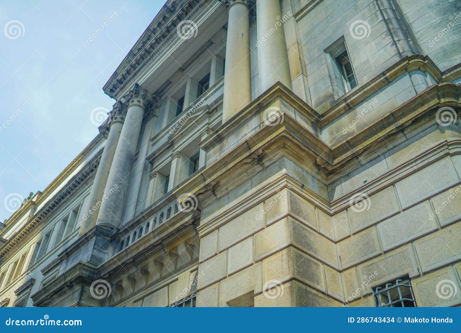 The Outer Wall of the Bank of Japan (head Office) Stock Photo - Image ...