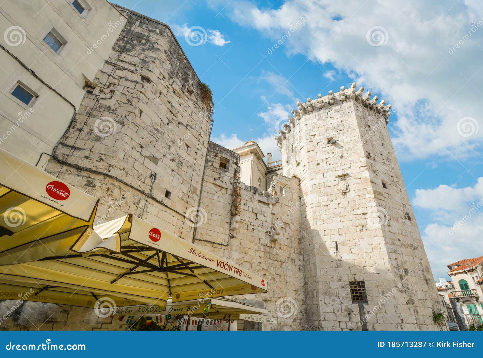 An Outer Wall Of Fruit Square In Split, Croatia`s Old Town Editorial ...
