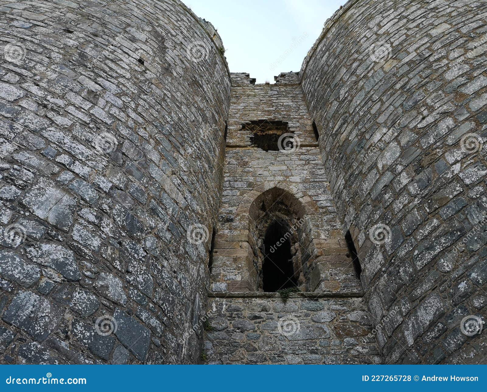 Outer Wall of Harlech Castle Editorial Stock Photo - Image of great ...