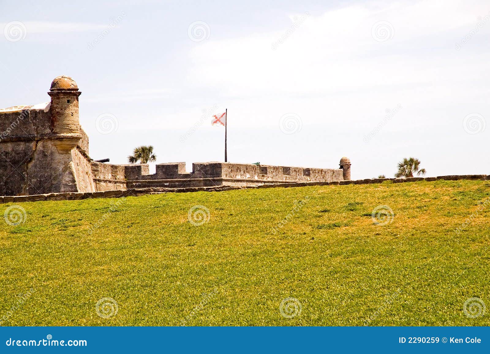Outer Wall of Historic Fort Stock Image - Image of fort, florida: 2290259