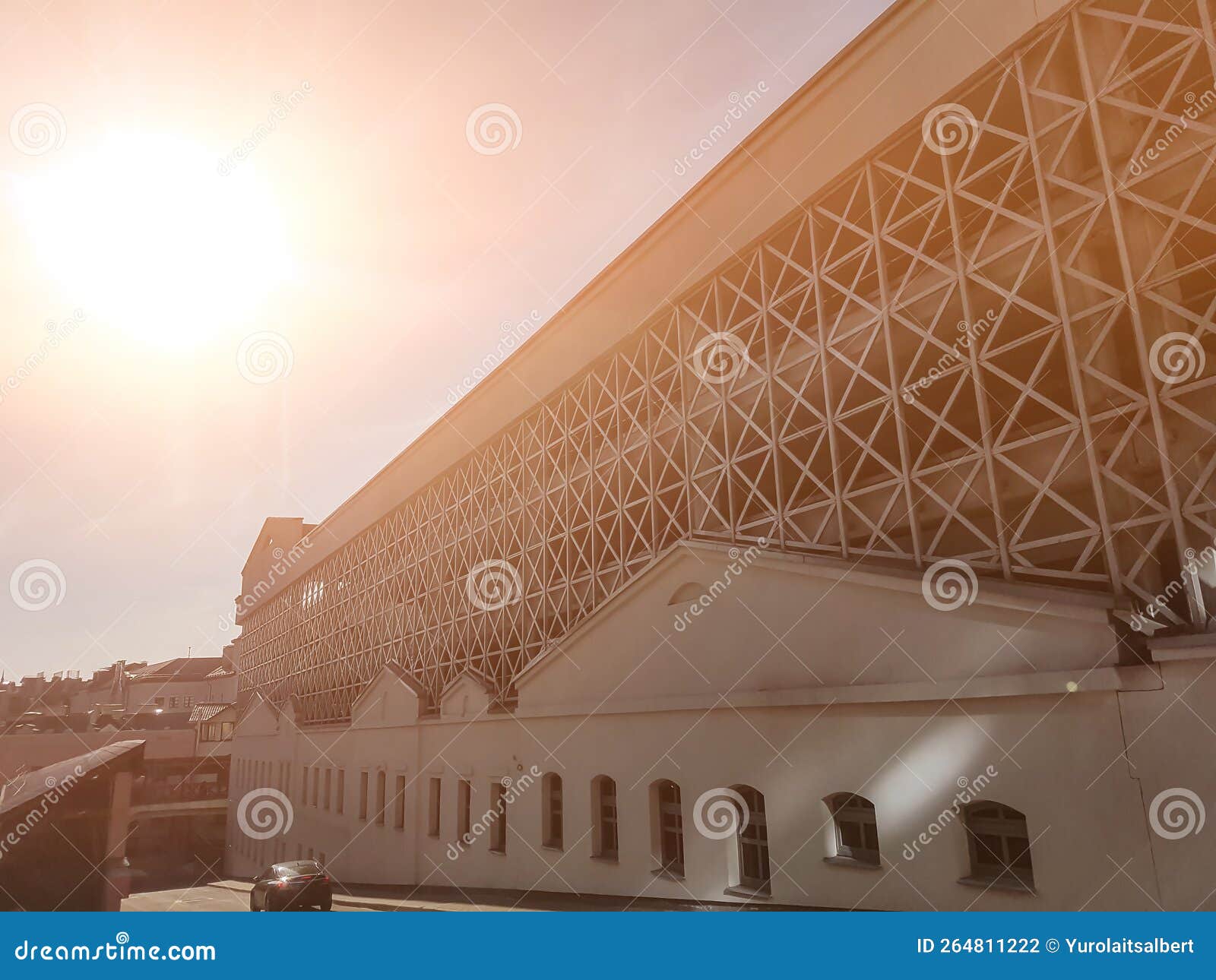 Outer Wall of the Modern City Building Stock Photo - Image of center ...