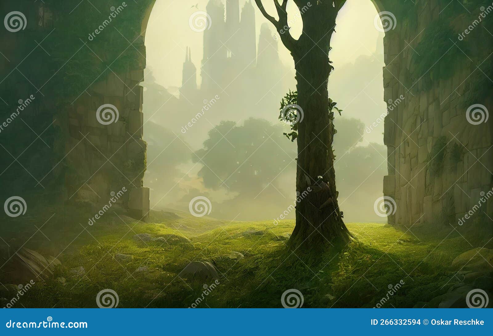 Phantom Tree - Generative AI Stock Illustration - Illustration of outer ...