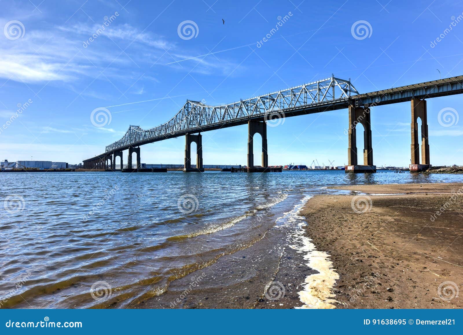 Outerbridge Crossing stock image. Image of jersey, industrial - 91638695