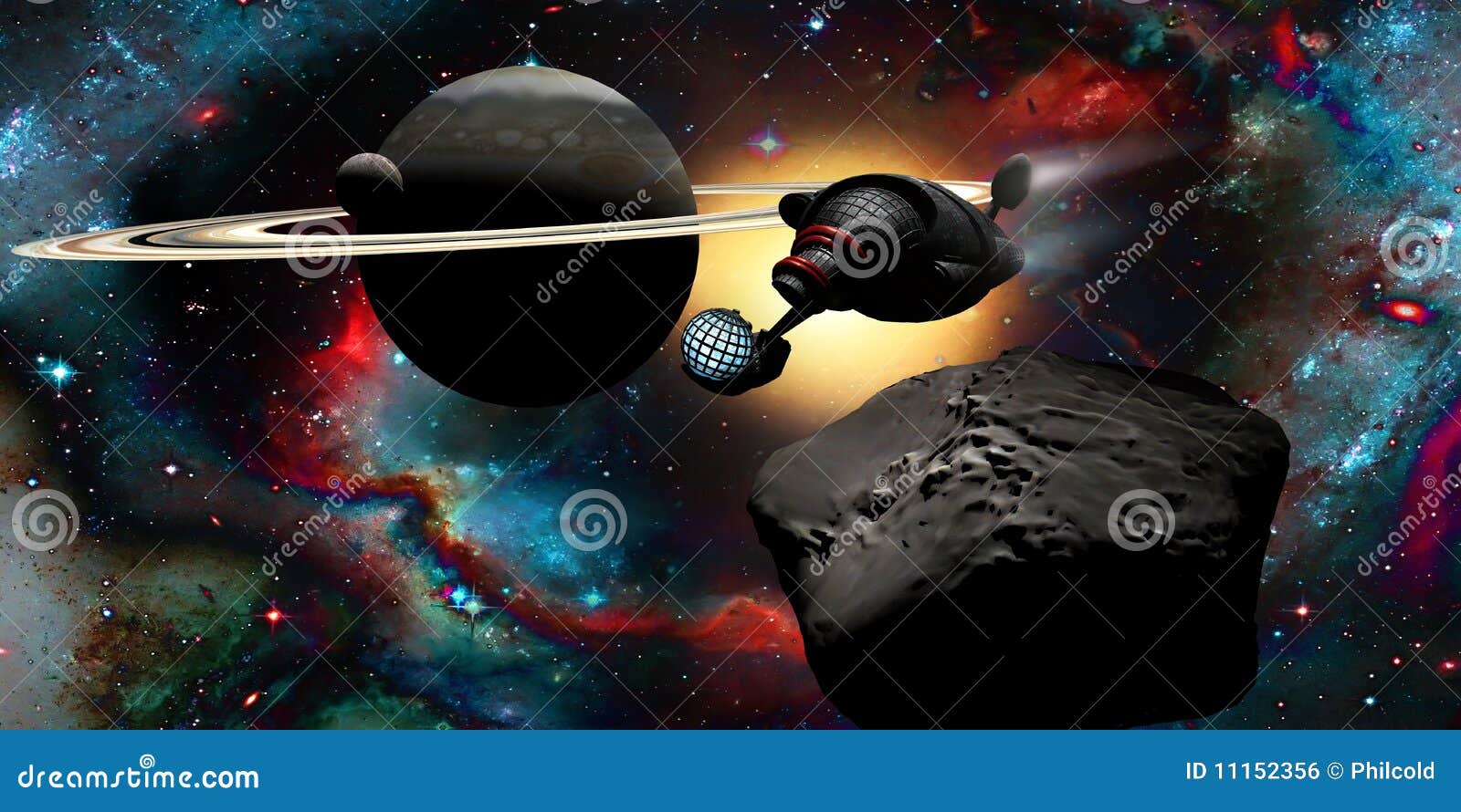 Into outerspace stock illustration. Illustration of transport - 11152356