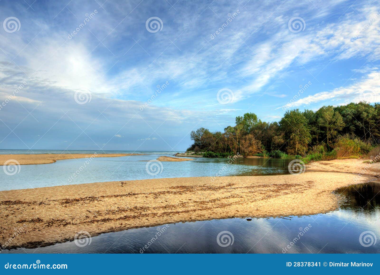 The Outfall of Kamchia River Stock Image - Image of clouds, kamchia ...