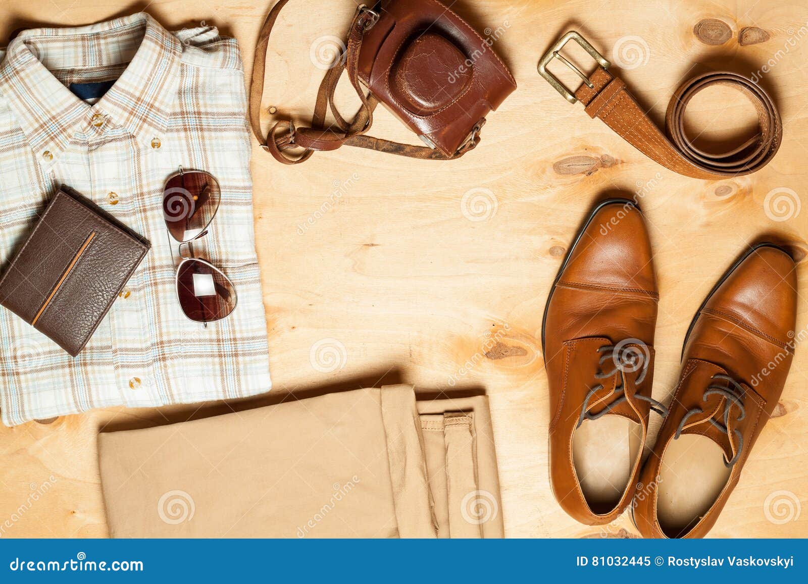Outfit of Modern Creative Men. Stock Image - Image of checkered, belt ...