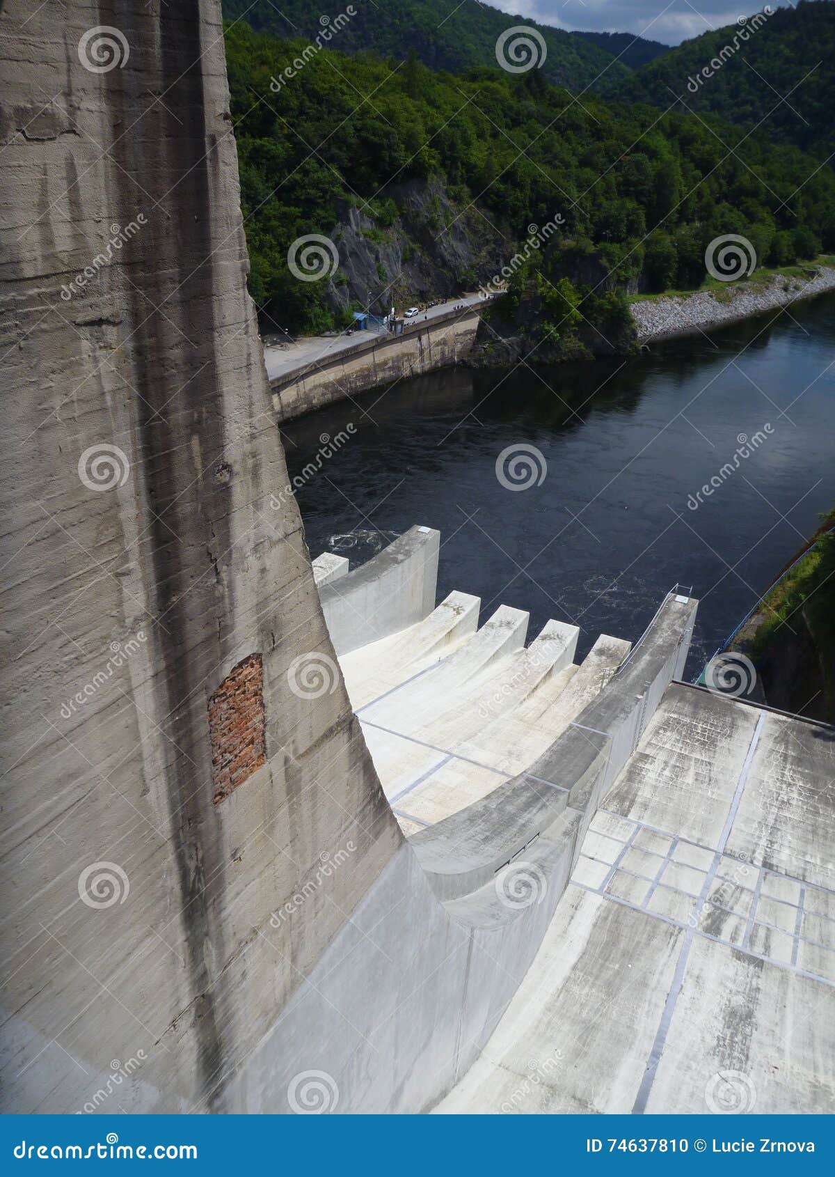 Outflow from Slapy Dam in Czech Republic Stock Photo - Image of ...
