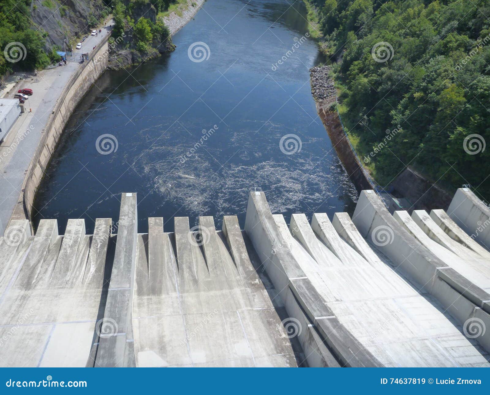 Outflow from Slapy Dam in Czech Republic Stock Image - Image of fuel ...