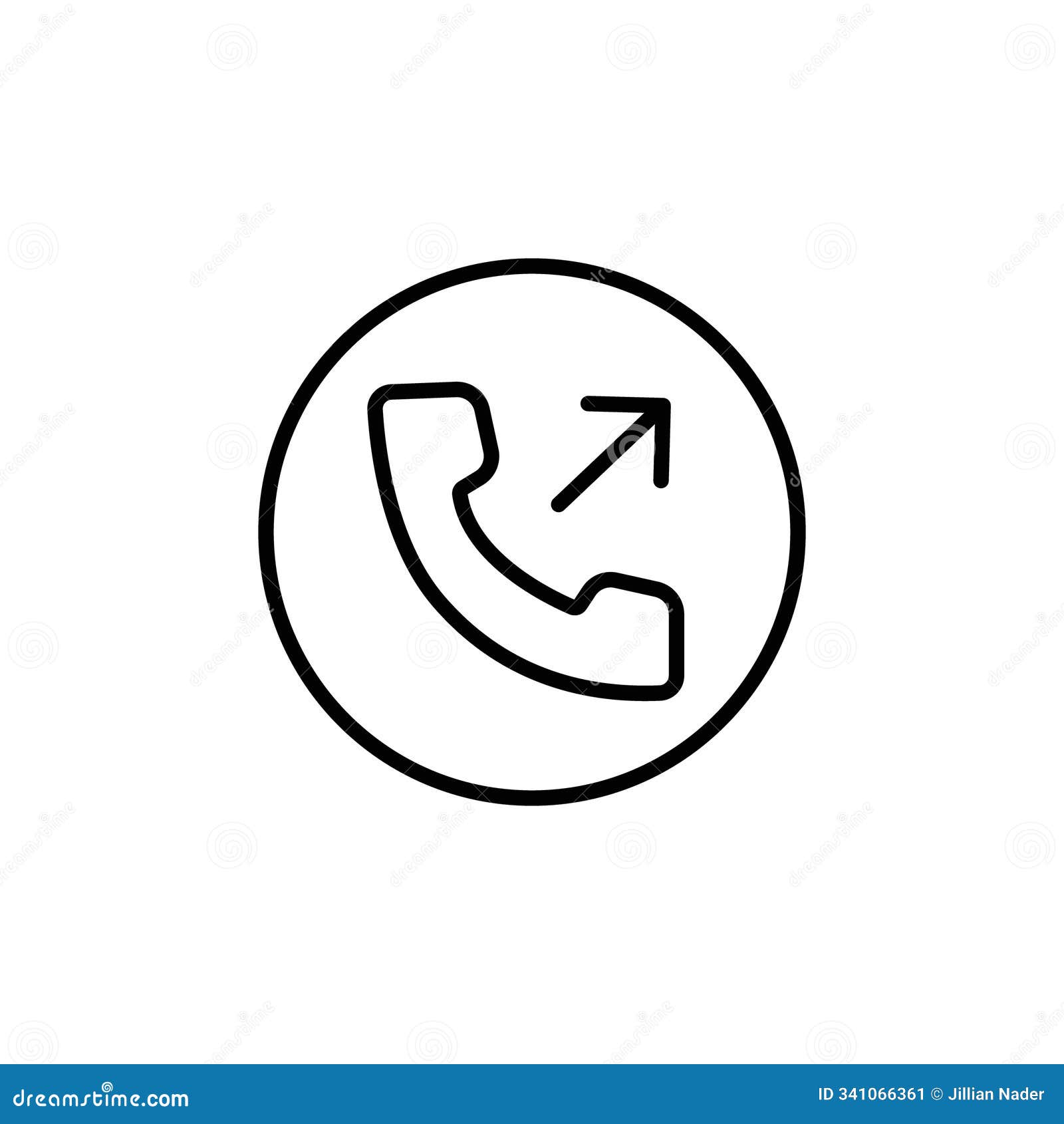 Outgoing Call Icon Thin Vector Set Stock Illustration - Illustration of ...