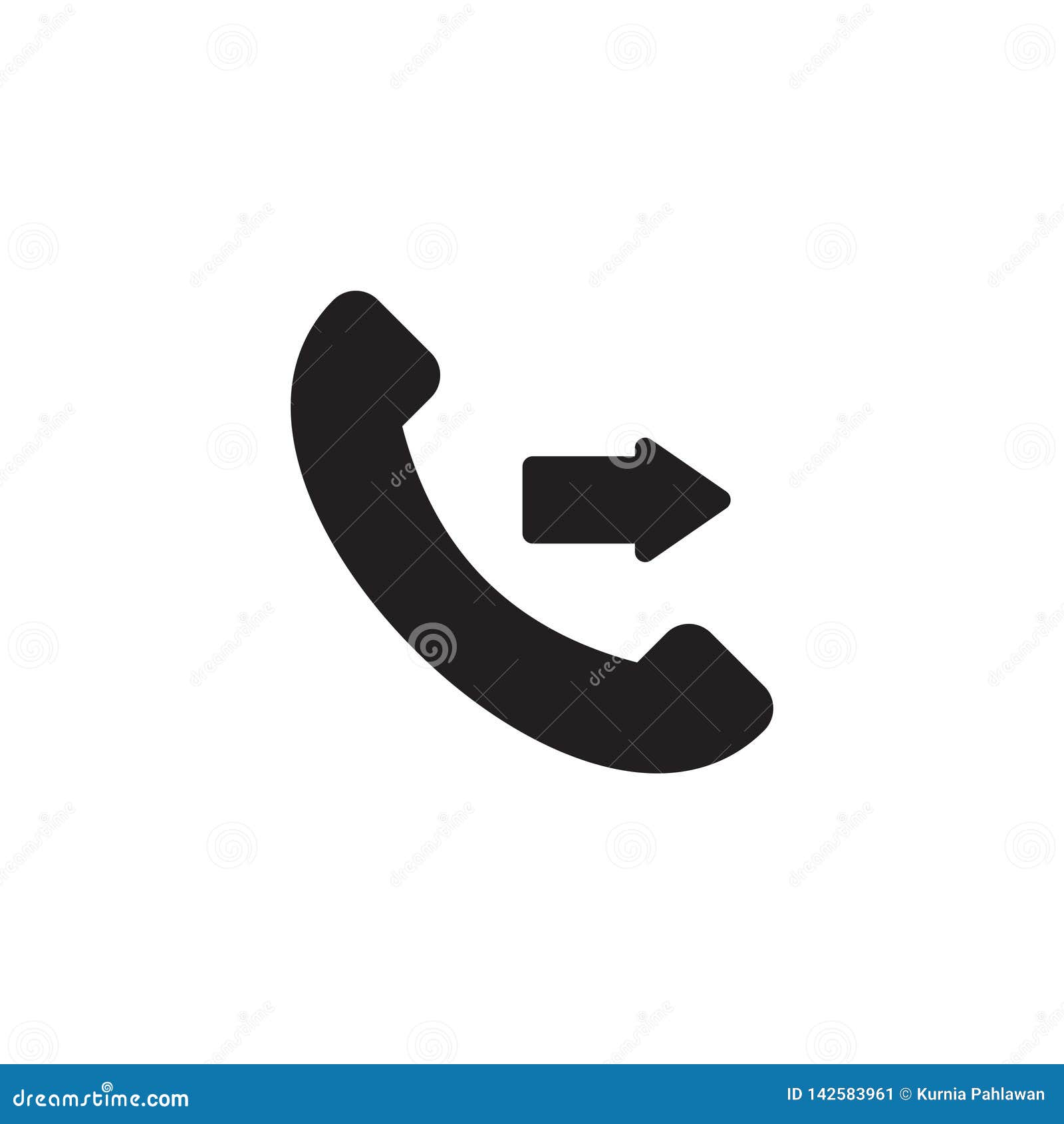 Outgoing call Icon stock vector. Illustration of concept - 142583961