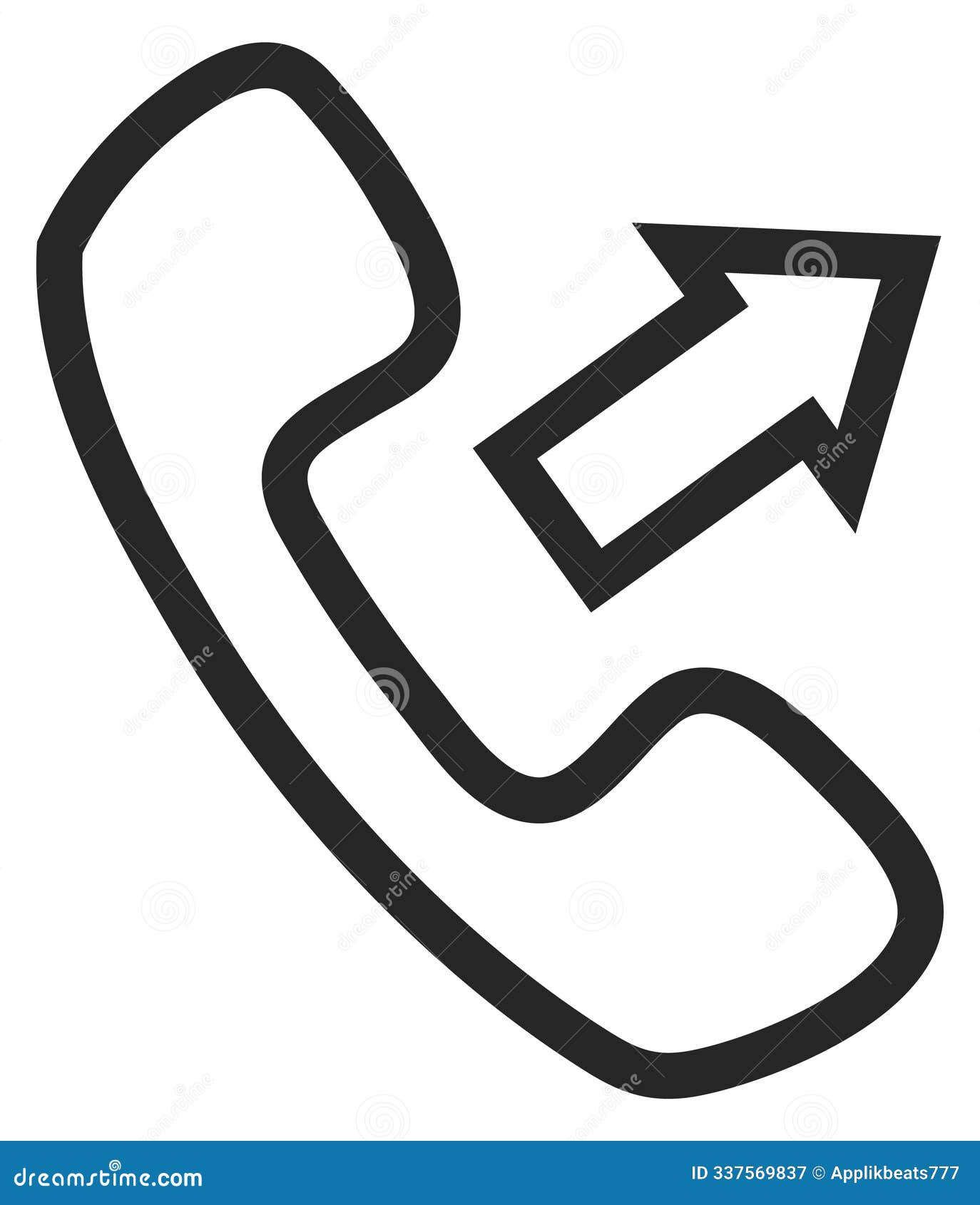 Outgoing Call Line Icon. Phone Dial Symbol Stock Illustration ...