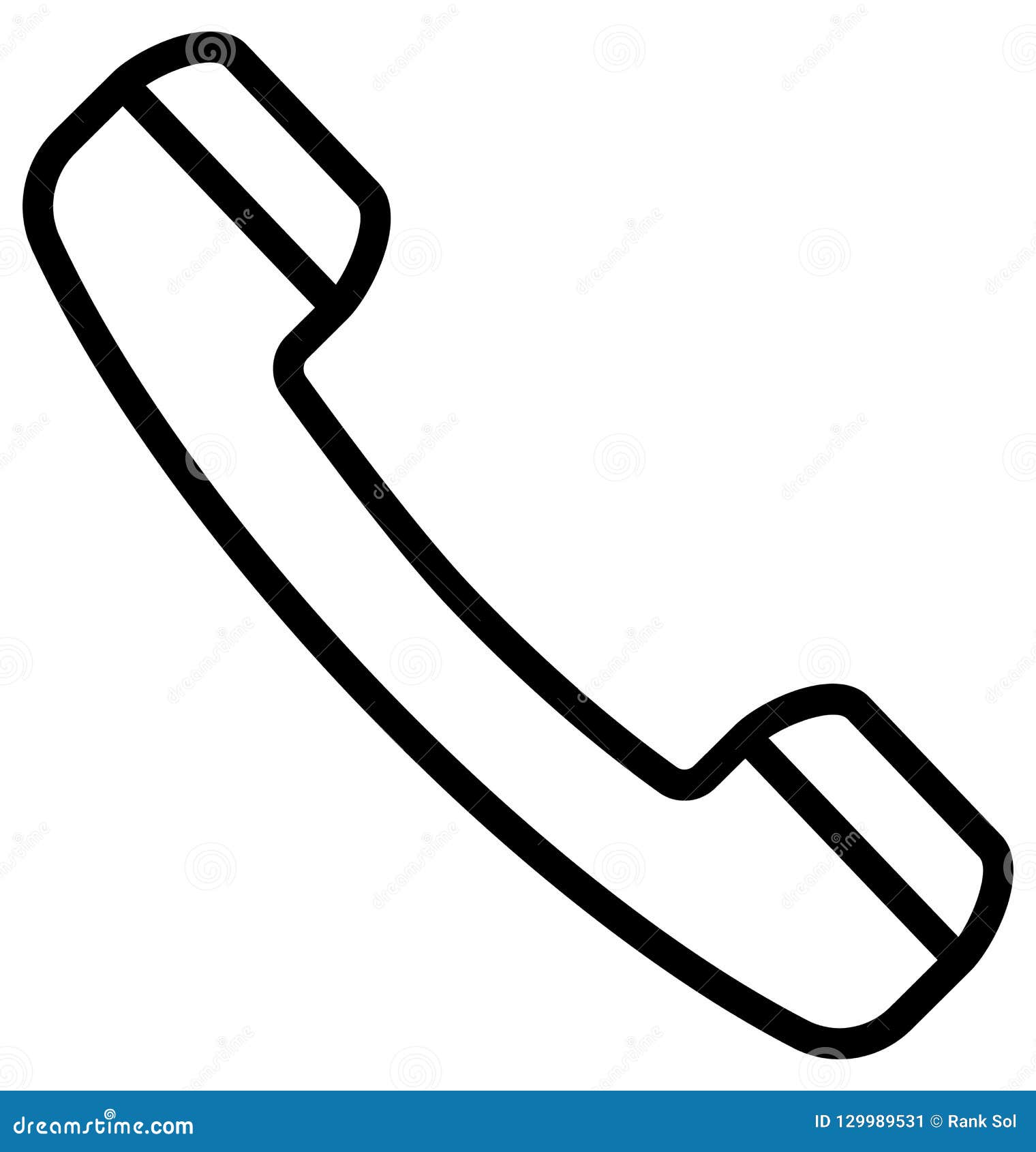 Outgoing Call Line Isolated Vector Icon that Can Be Easily Modified or ...