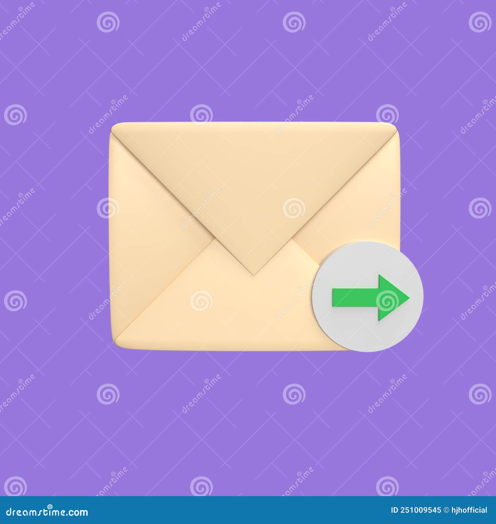 Outgoing Messages 3d Icon Model Cartoon Style Concept. Render ...