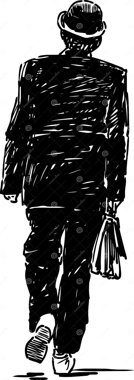 Outgoing person stock vector. Illustration of vintage - 34417091