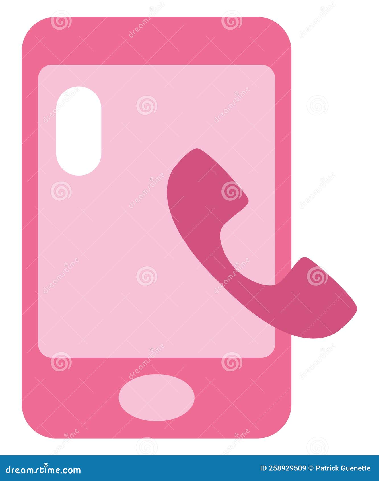 Outgoing phone call, icon stock vector. Illustration of hotline - 258929509