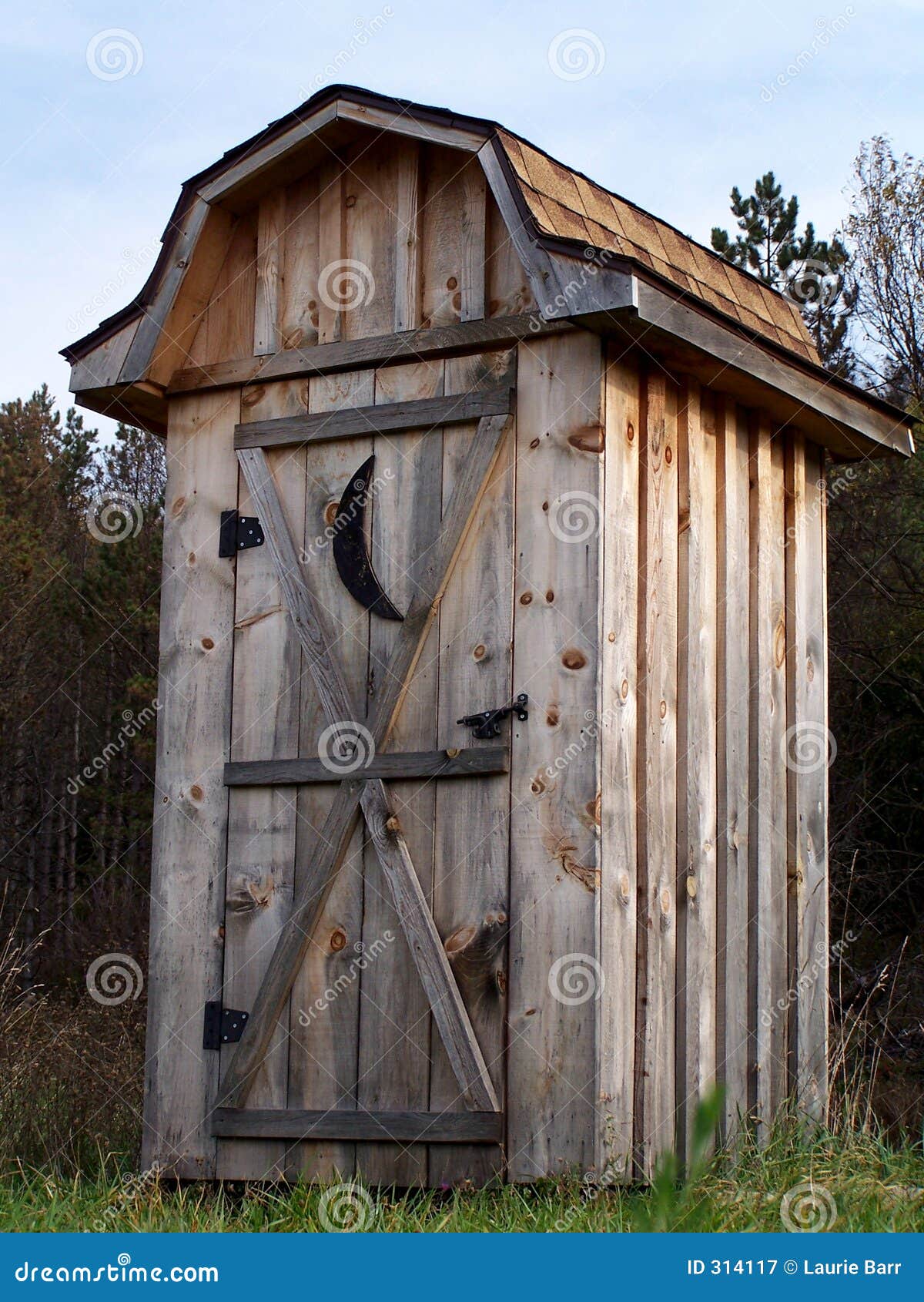 Outhouse stock image. Image of rural, trees, hinges, lines - 314117