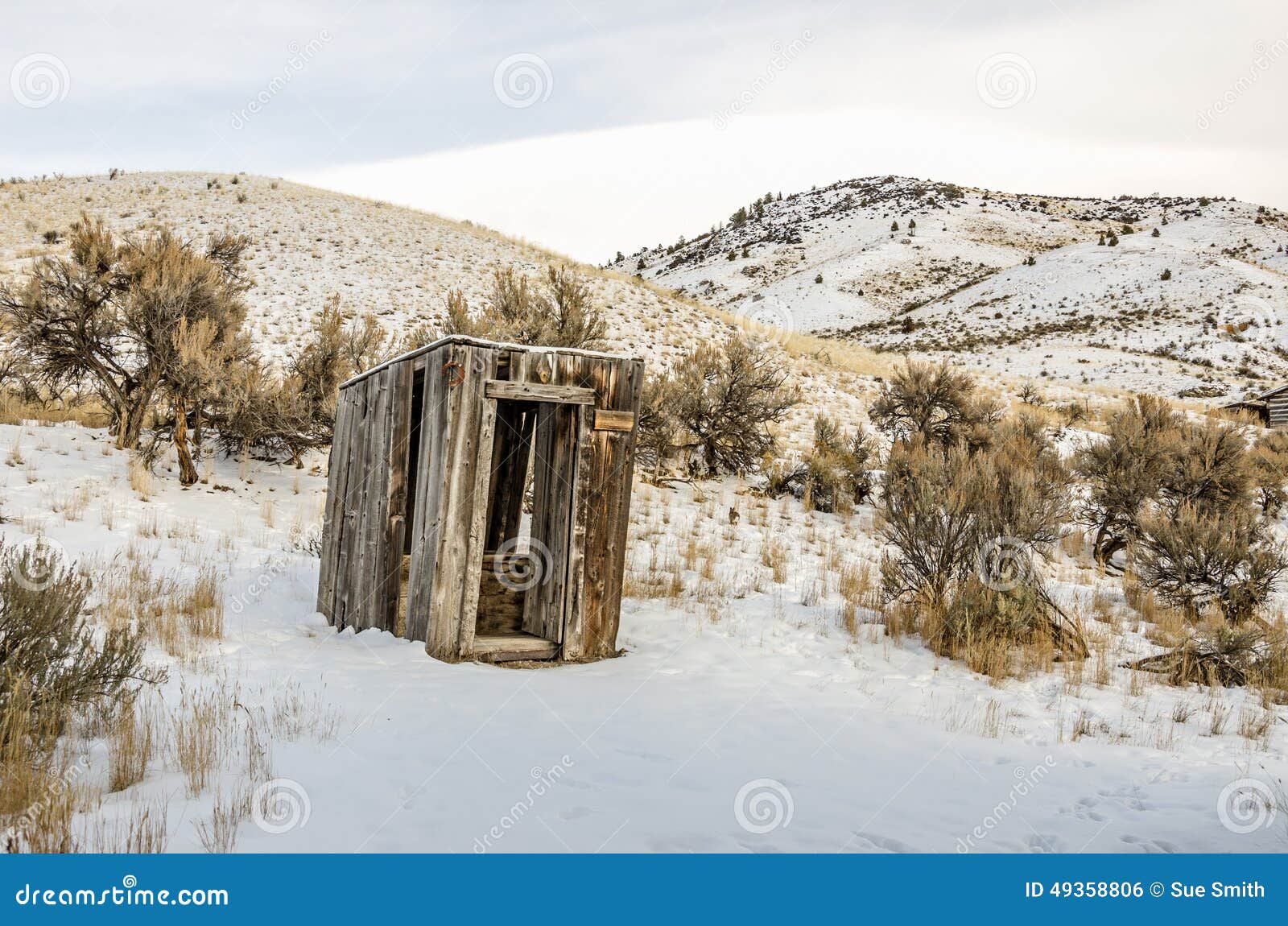 Outhouse with Horseshoe stock photo. Image of bannack - 49358806