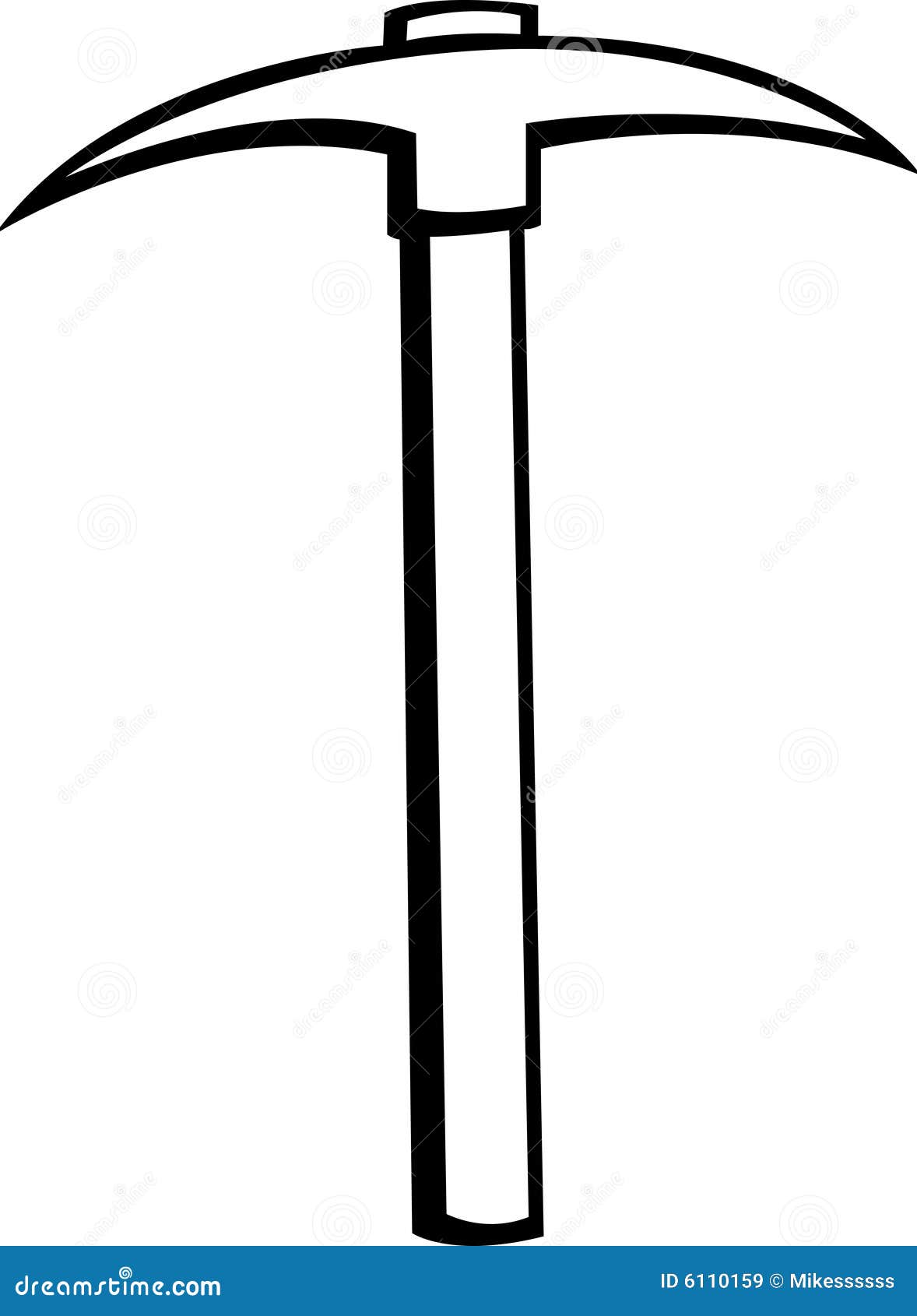 Outil de pioche illustration de vecteur. Illustration du creuser - 6110159